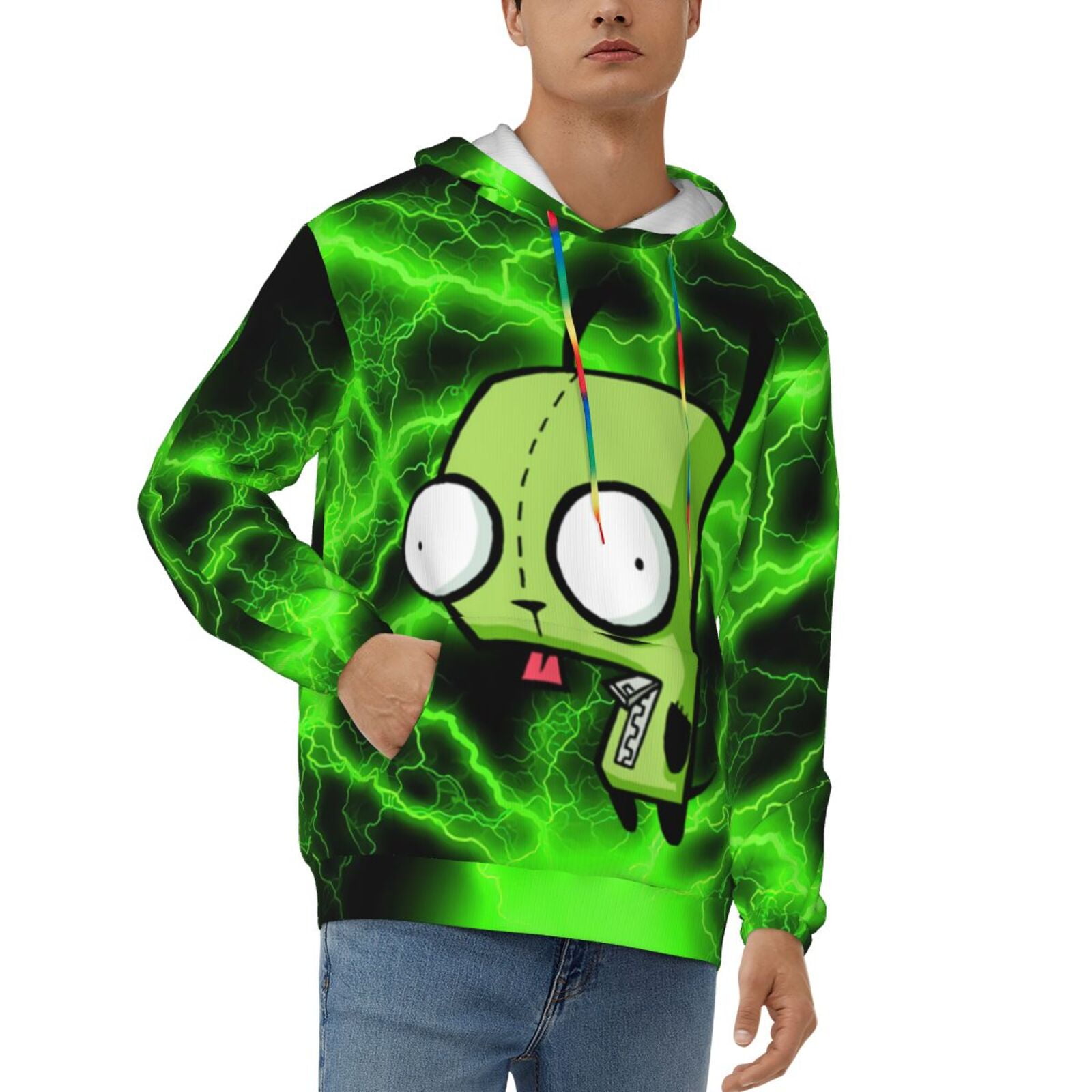 Invader Zim Mens Athletic Hoodies Fashion Active Sweatshirts Workout ...