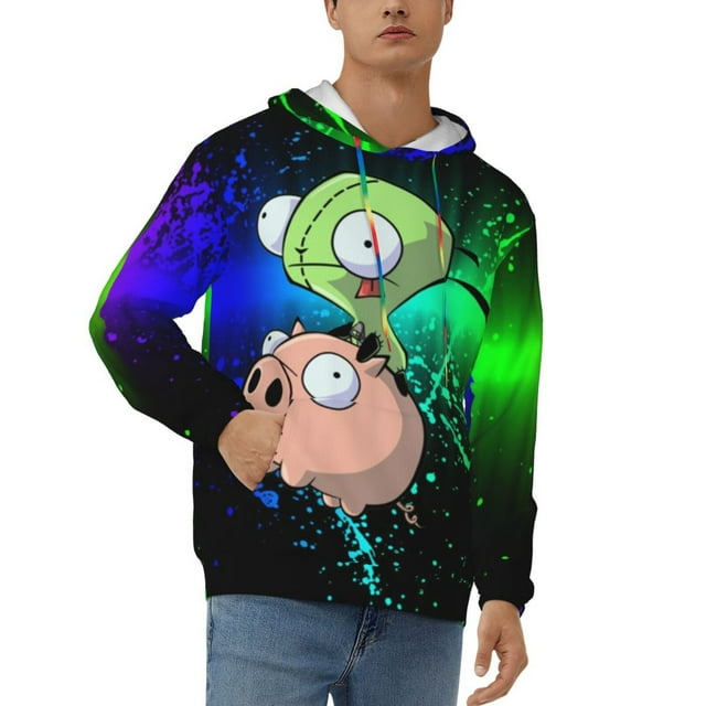 Invader Zim Mens Athletic Hoodies Fashion Active Sweatshirts Workout ...