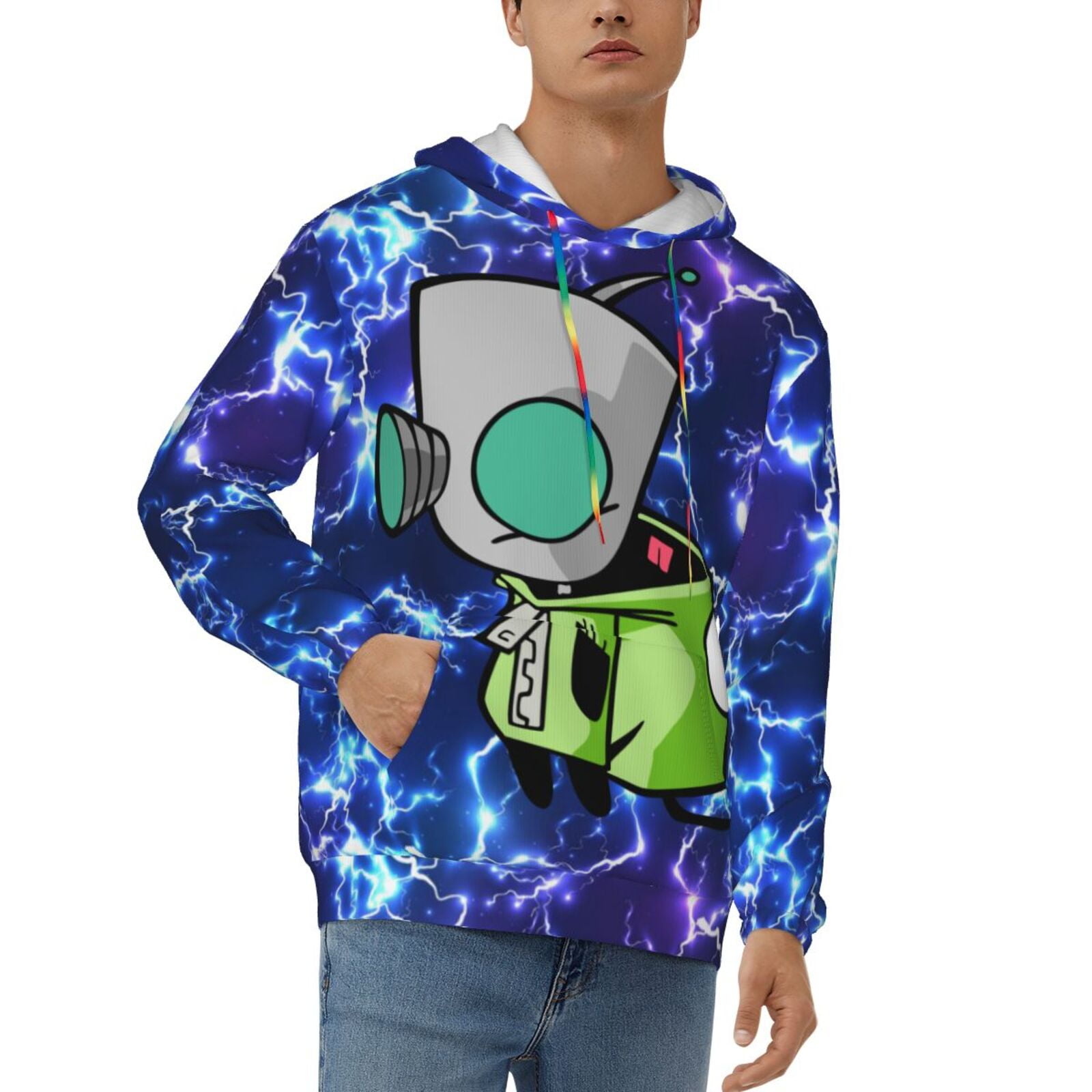 Invader Zim Mens Athletic Hoodies Fashion Active Sweatshirts Workout ...
