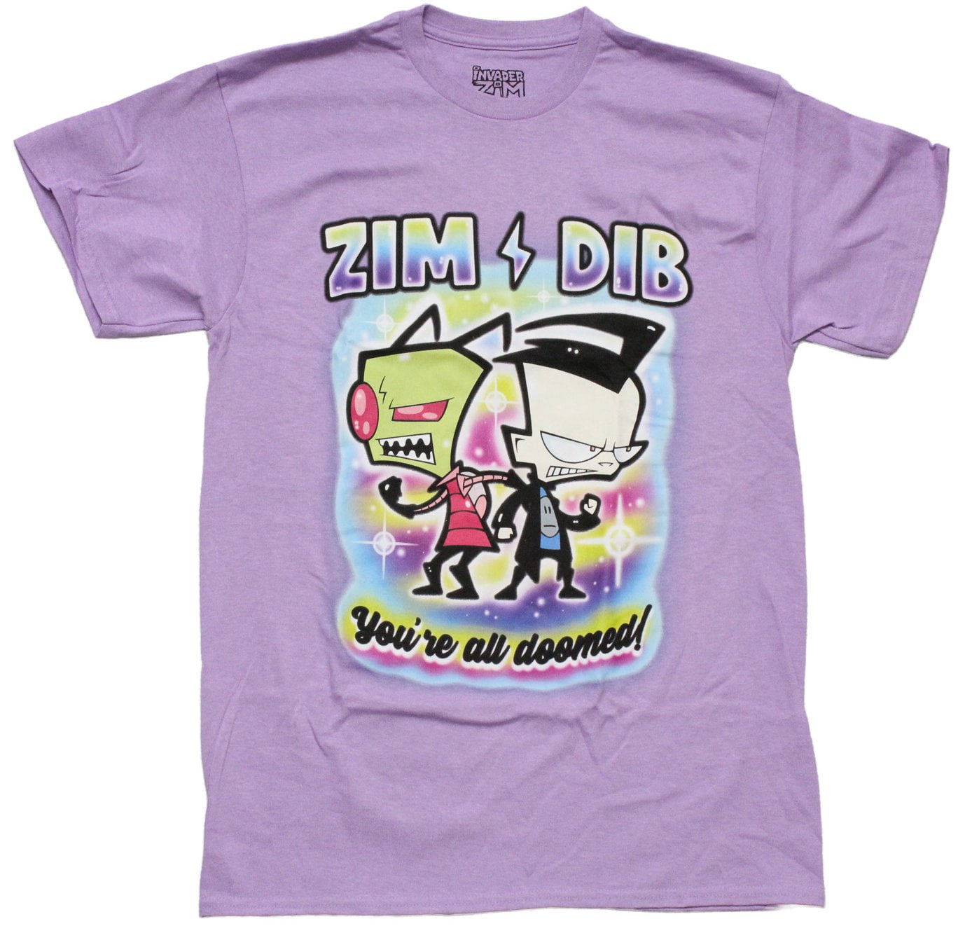 Invader Zim Mens T-Shirt - Zim Dib "You're all doomed!" (X-Small ...