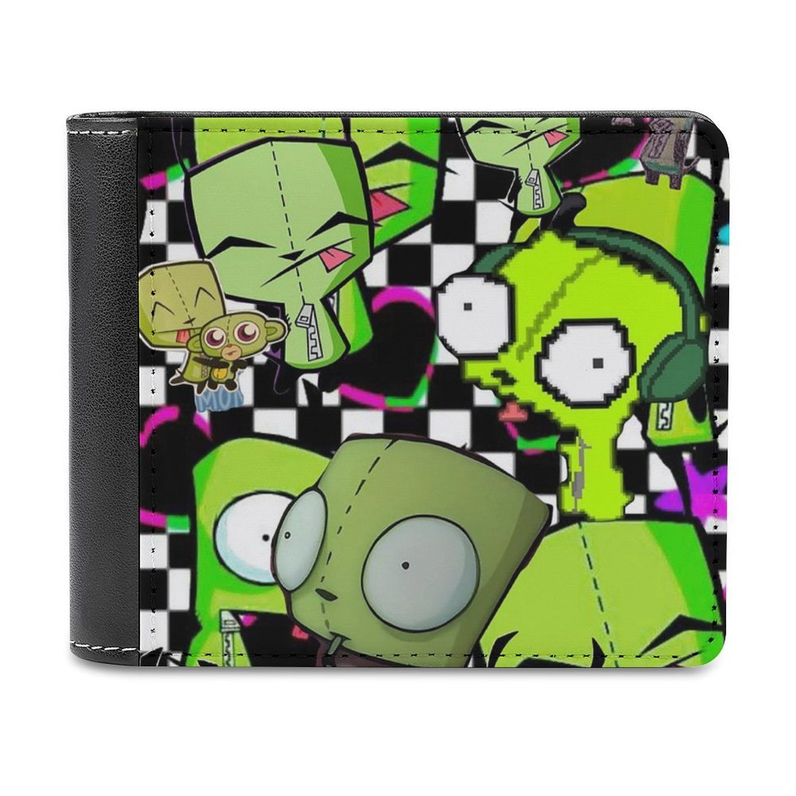 Invader Zim Mens Wallet Genuine Leather Bifold Extra Capacity Bifold ...