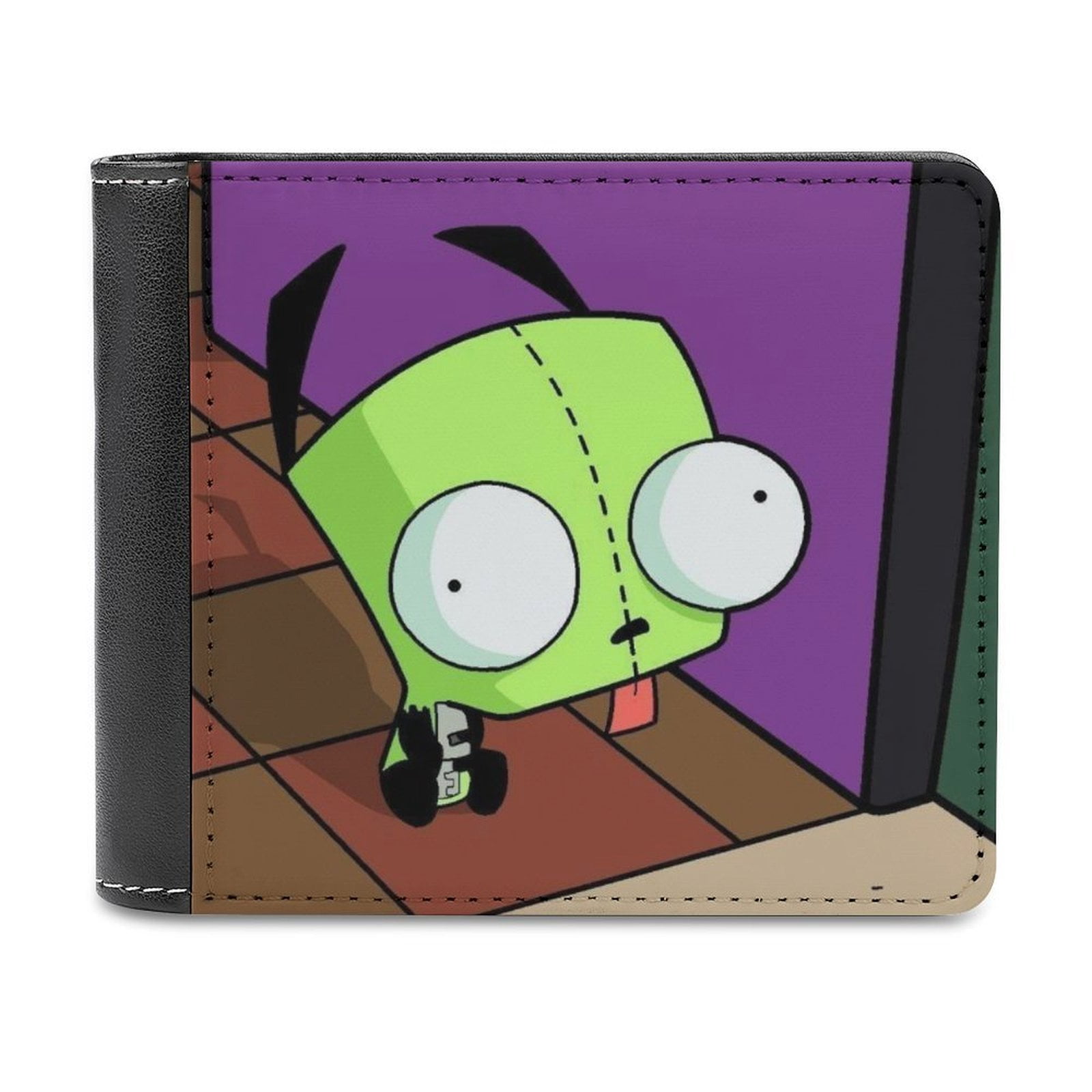 Invader Zim Mens Wallet Genuine Leather Bifold Extra Capacity Bifold ...