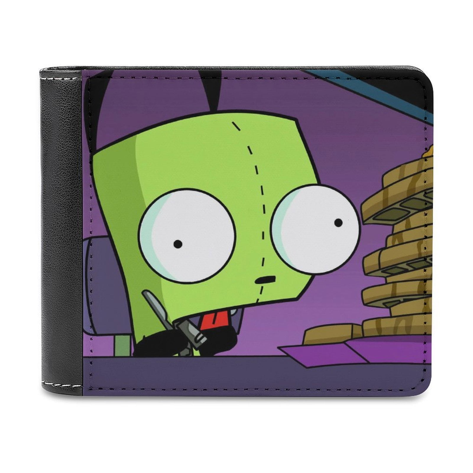 Invader Zim Mens Wallet Genuine Leather Bifold Extra Capacity Bifold ...