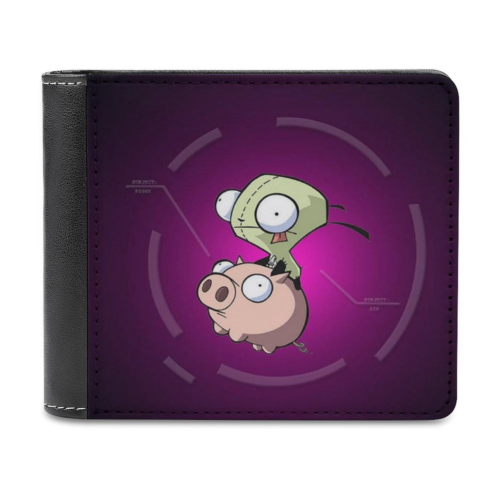Invader Zim Mens Wallet Genuine Leather Bifold Extra Capacity Bifold ...
