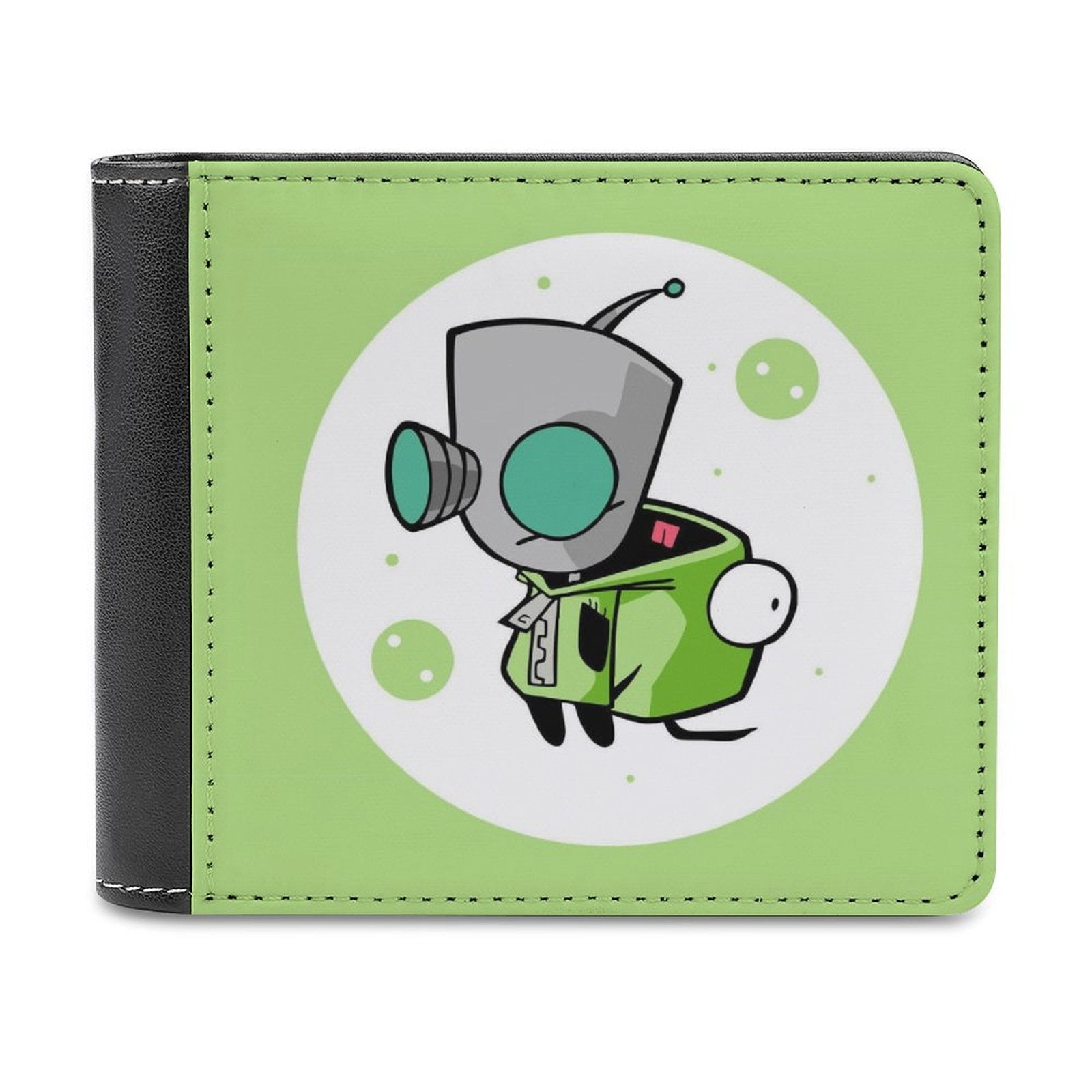 Invader Zim Mens Wallet Genuine Leather Bifold Extra Capacity Bifold ...