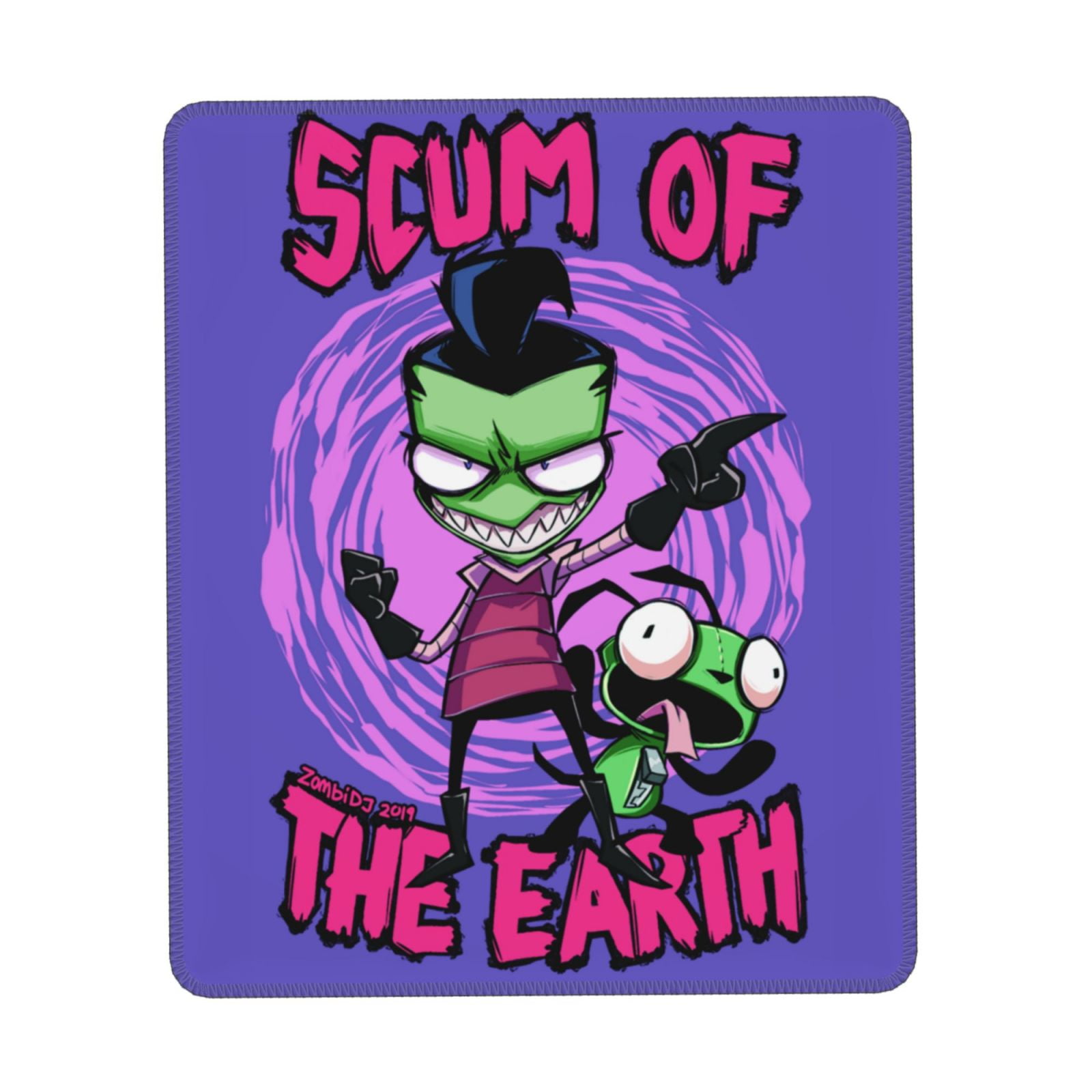Invader Zim Mouse Pad Non-Slip Rubber Desktop Mousepads 7 X 8.6 In ...
