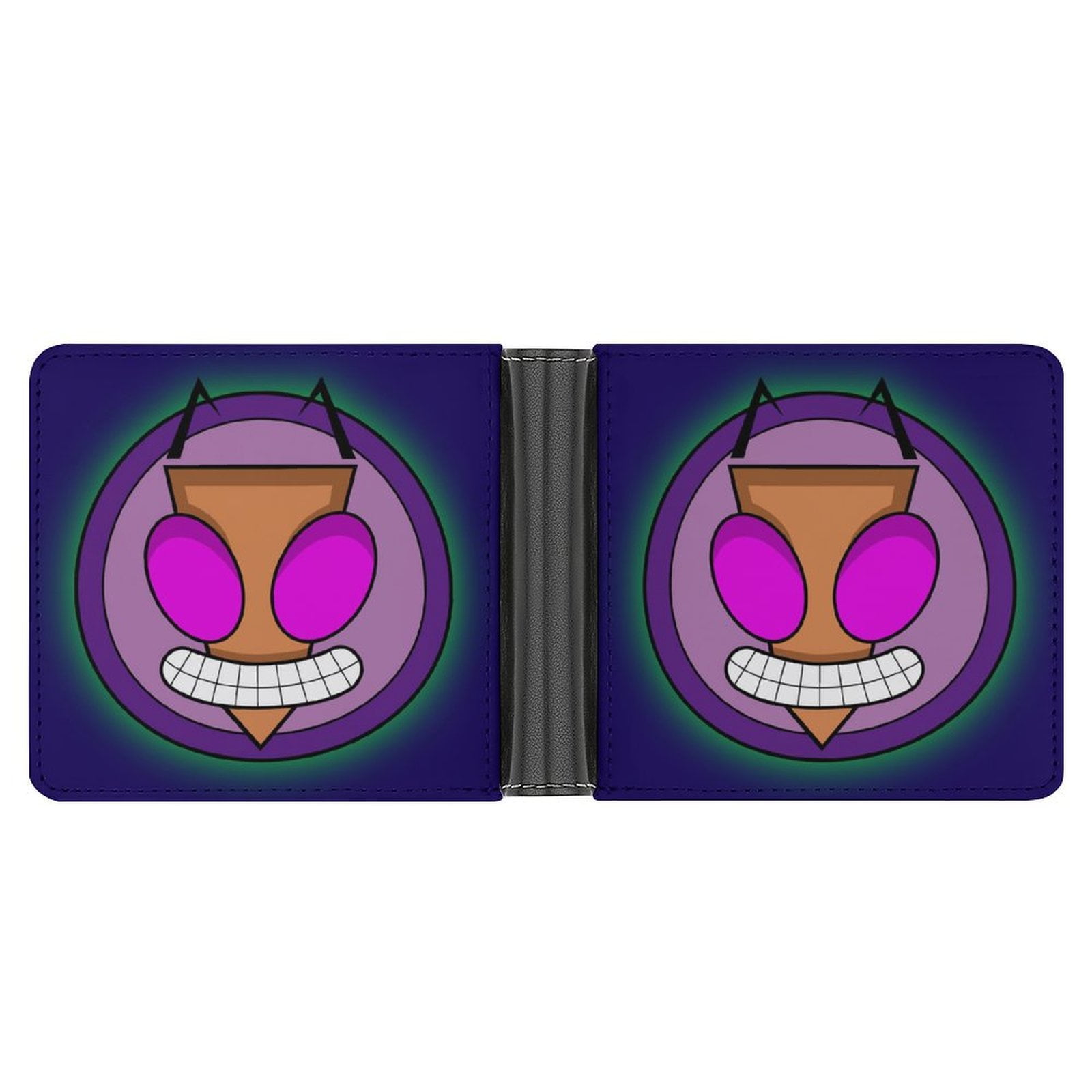 Invader Zim PU Leather Bifold Wallet Money Organizers Gift With Card ...