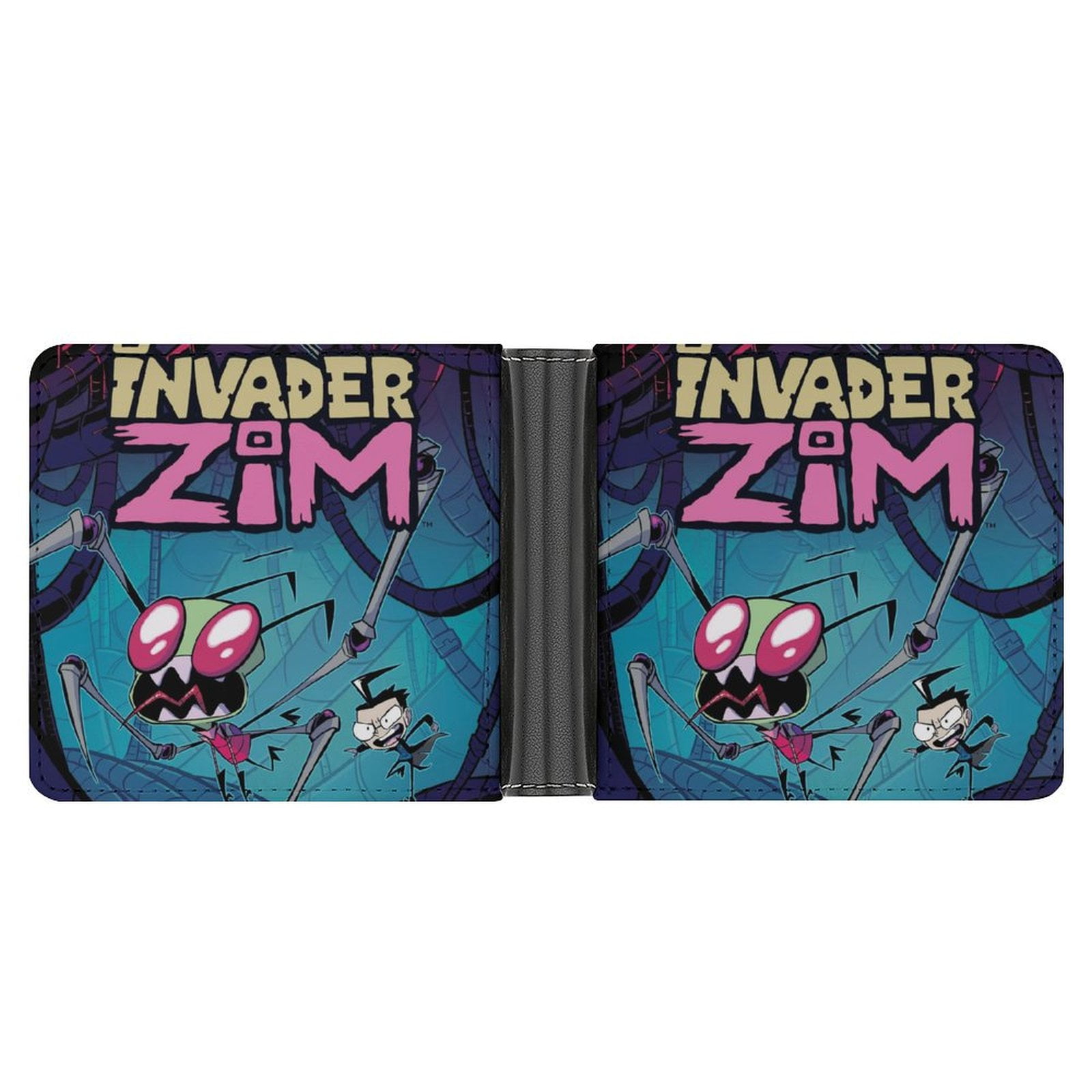 Invader Zim PU Leather Bifold Wallet Money Organizers Gift With Card ...