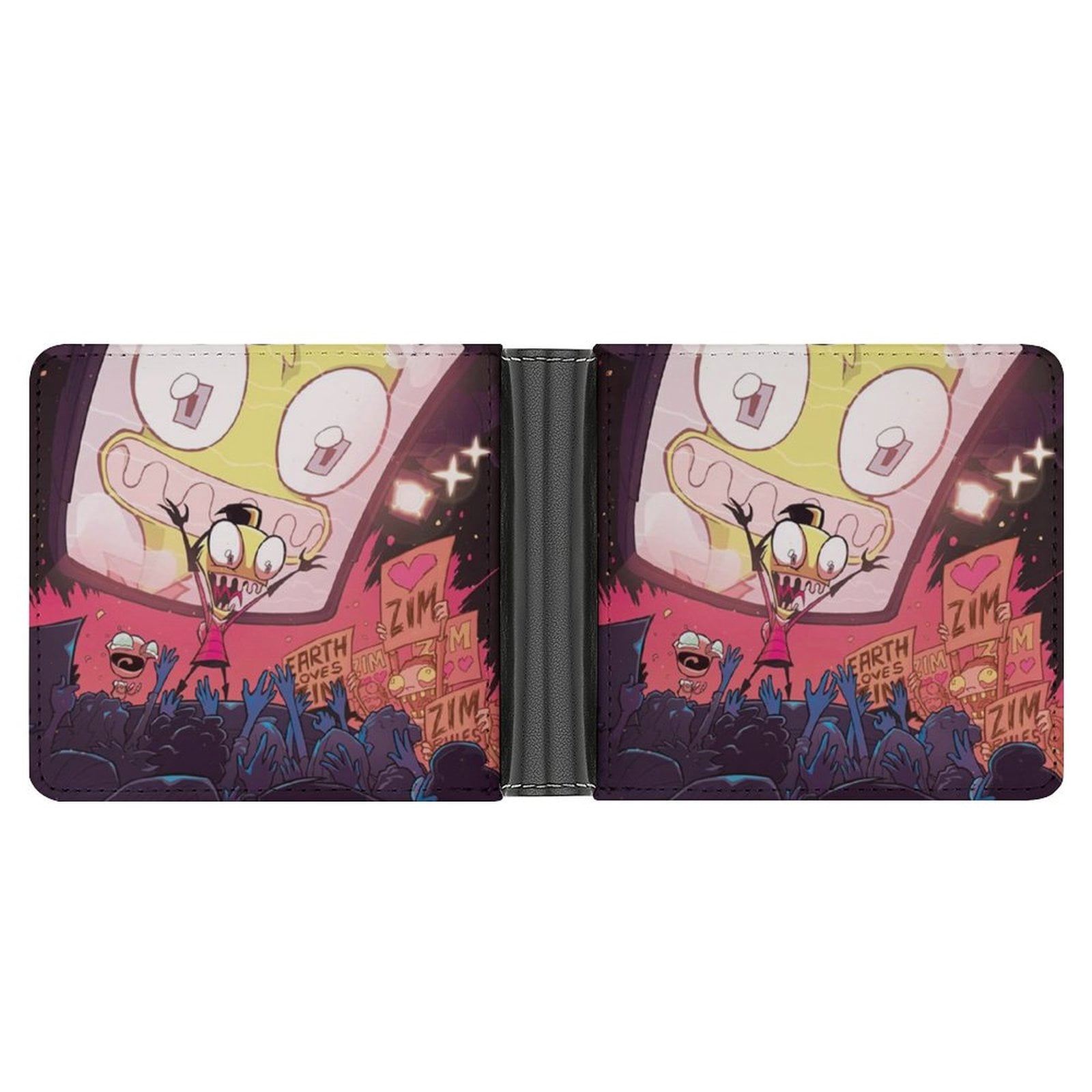 Invader Zim PU Leather Bifold Wallet Money Organizers Gift With Card ...