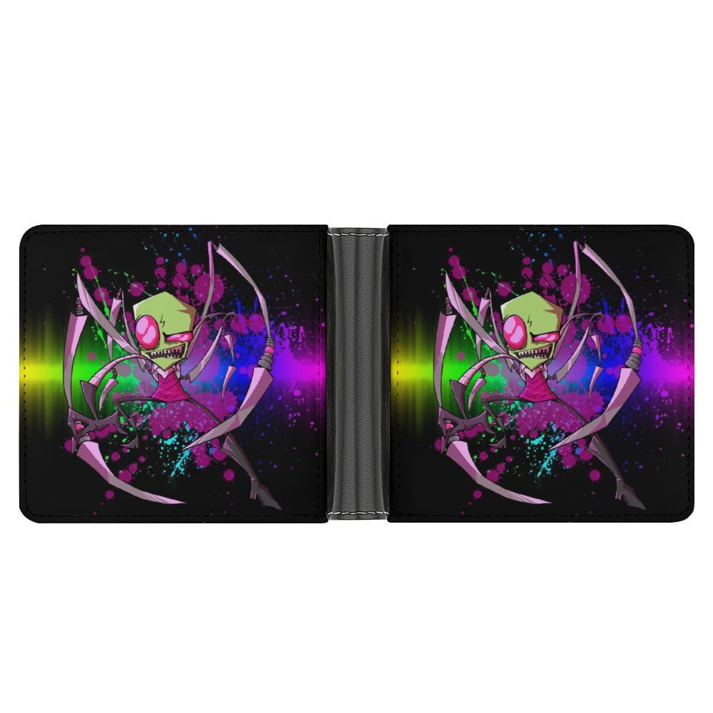 Invader Zim PU Leather Bifold Wallet Money Organizers Gift With Card ...
