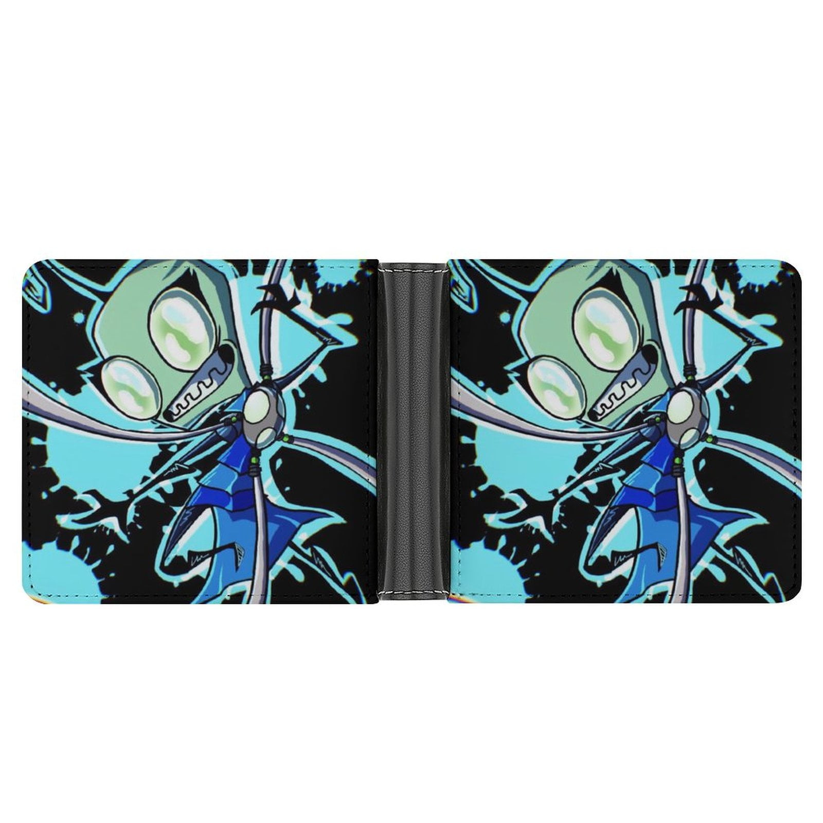 Invader Zim PU Leather Bifold Wallet Money Organizers Gift With Card ...