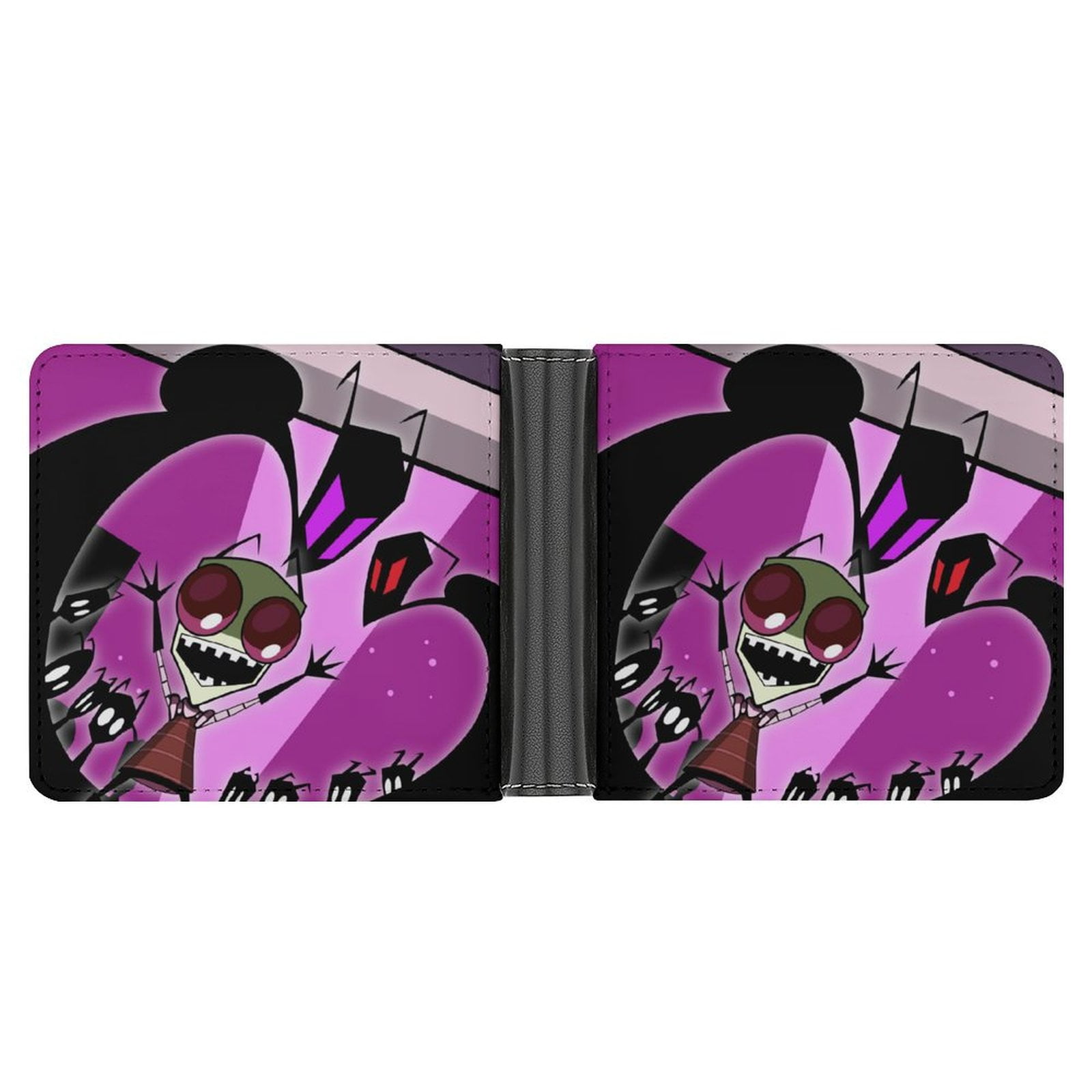 Invader Zim PU Leather Bifold Wallet Money Organizers Gift With Card ...