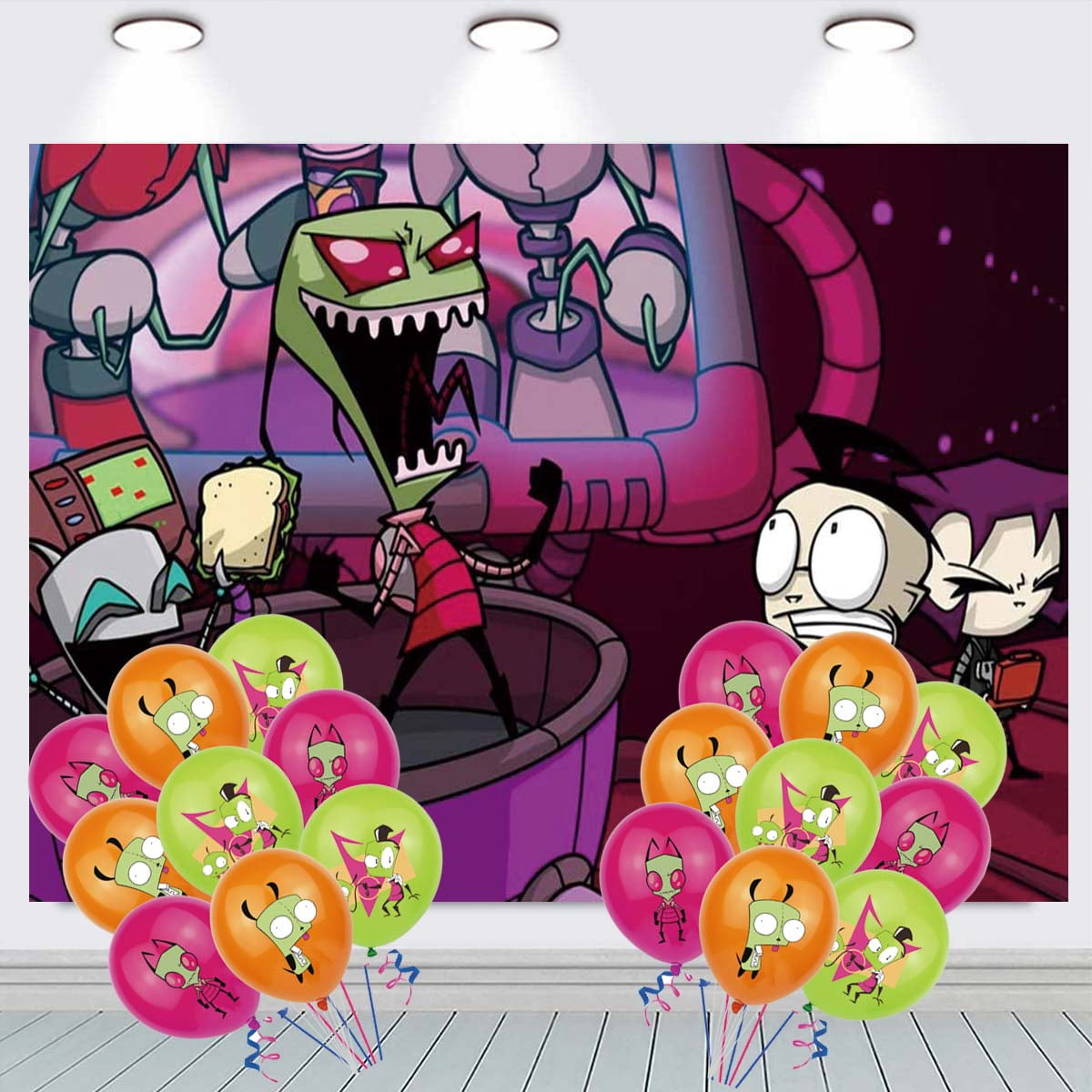 Invader Zim Party Decorations Backdrop Banner Balloons Taspestry Wall ...