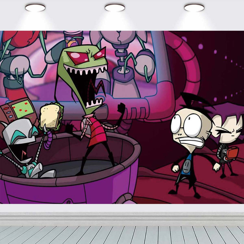 Invader Zim Party Supplies Backdrop Banner Poster Birthday Decorations ...