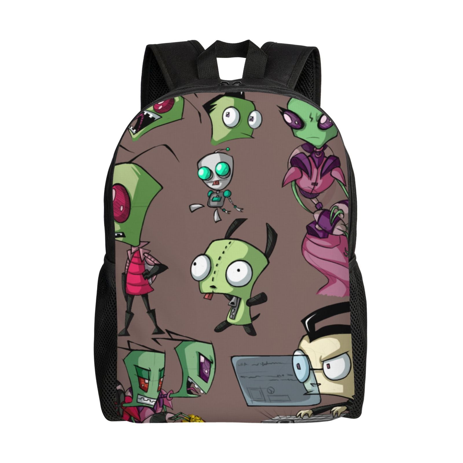 Invader Zim Pattern Backpack Lightweight Unisex Basic Daypack Bookbag ...