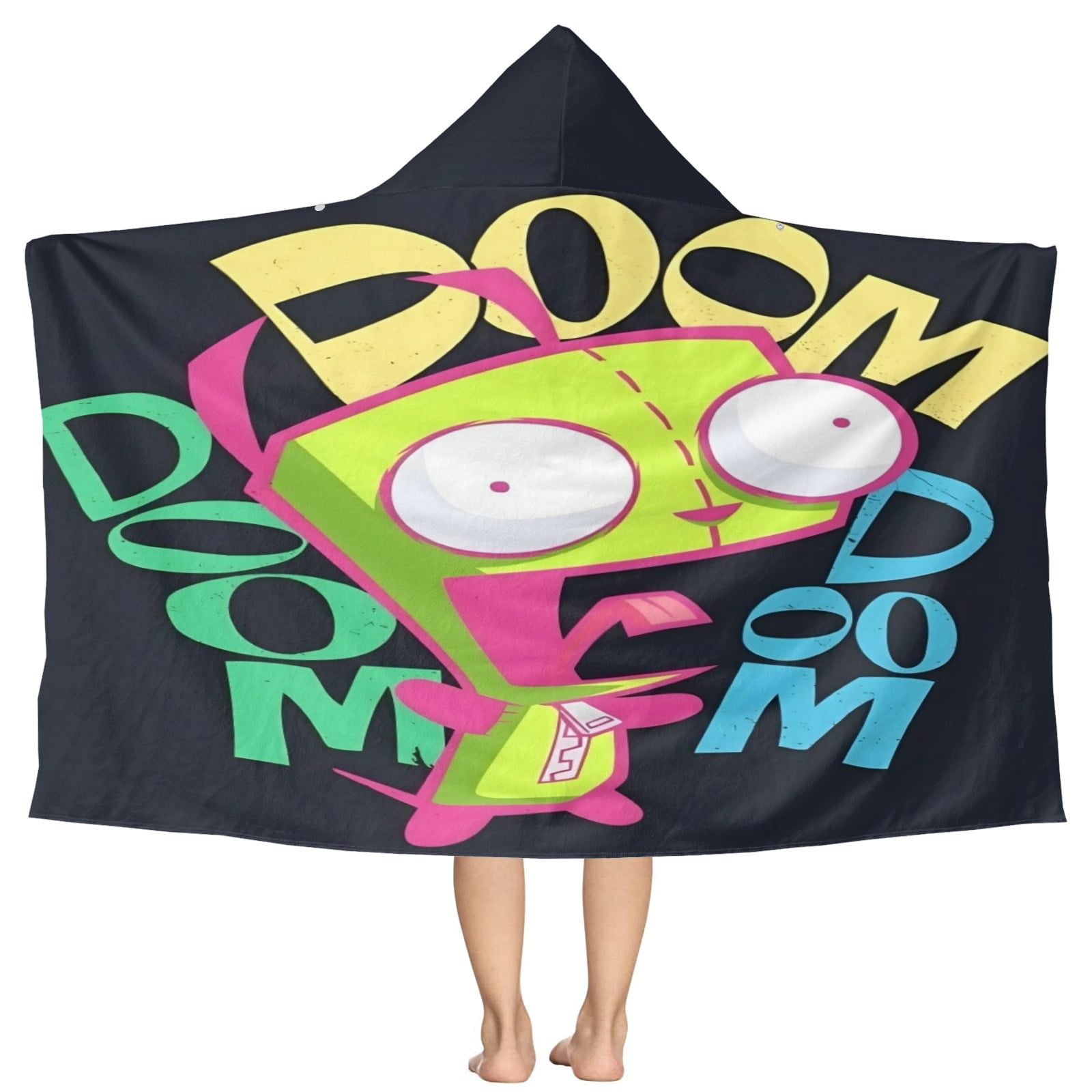 Invader Zim Pattern Beach Poncho - Microfiber - Towel - Kids ...