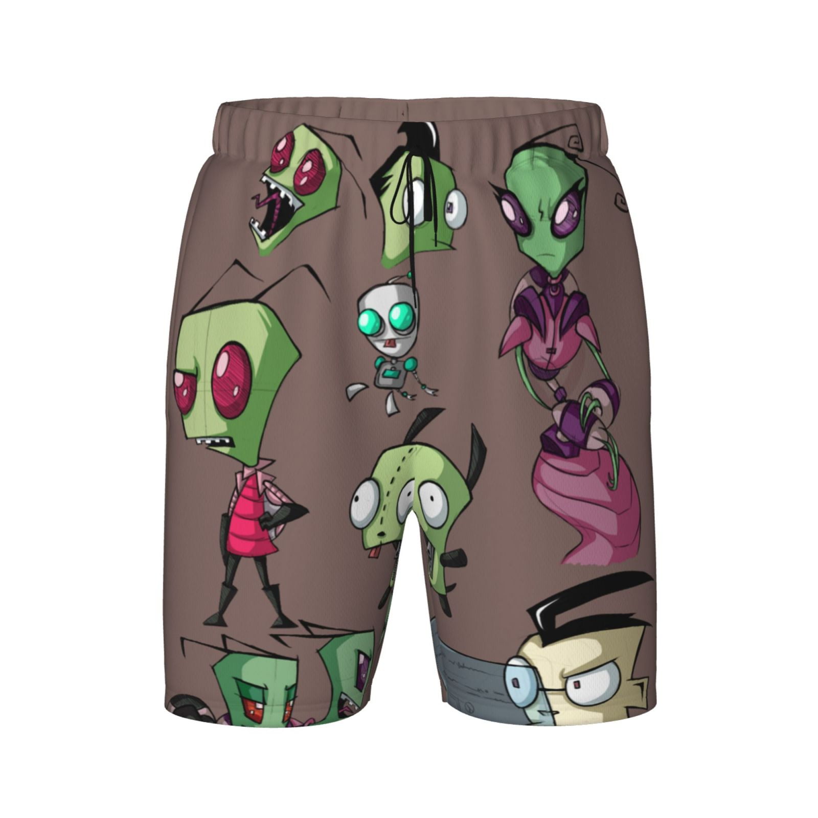 Invader Zim Pattern Teen Swim Trunks Summer Beach Board Shorts Quick ...