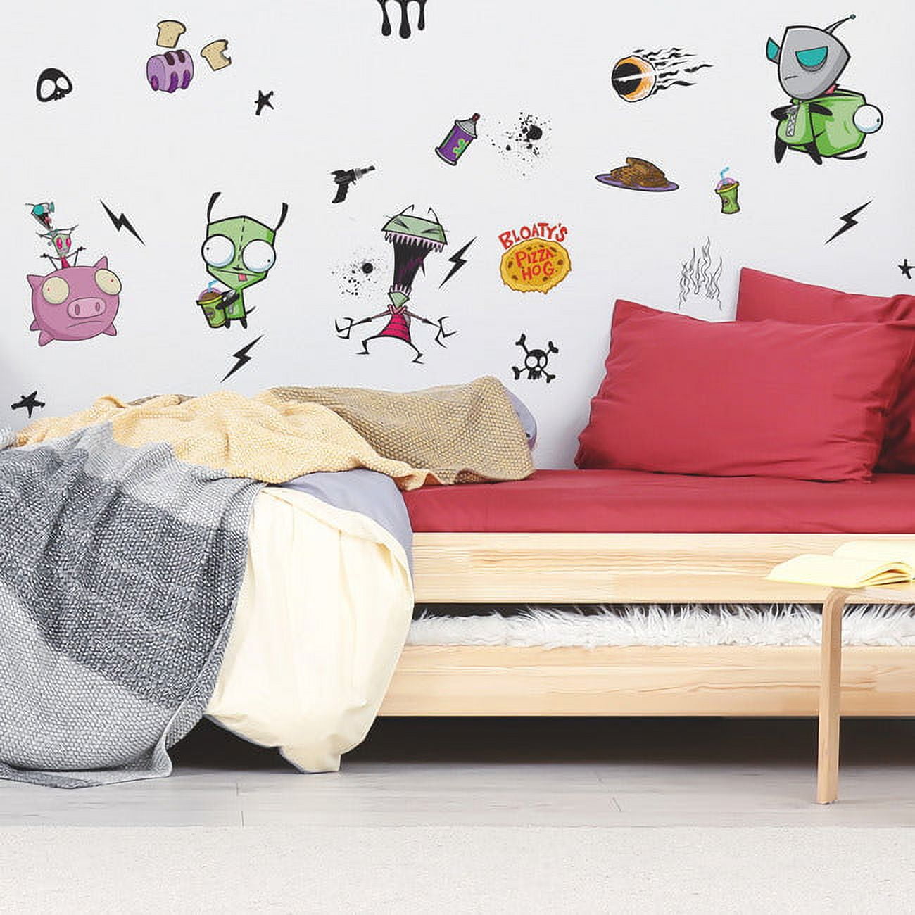 Invader Zim Peel & Stick Wall Decals - Easy to Use Decorations for Home ...