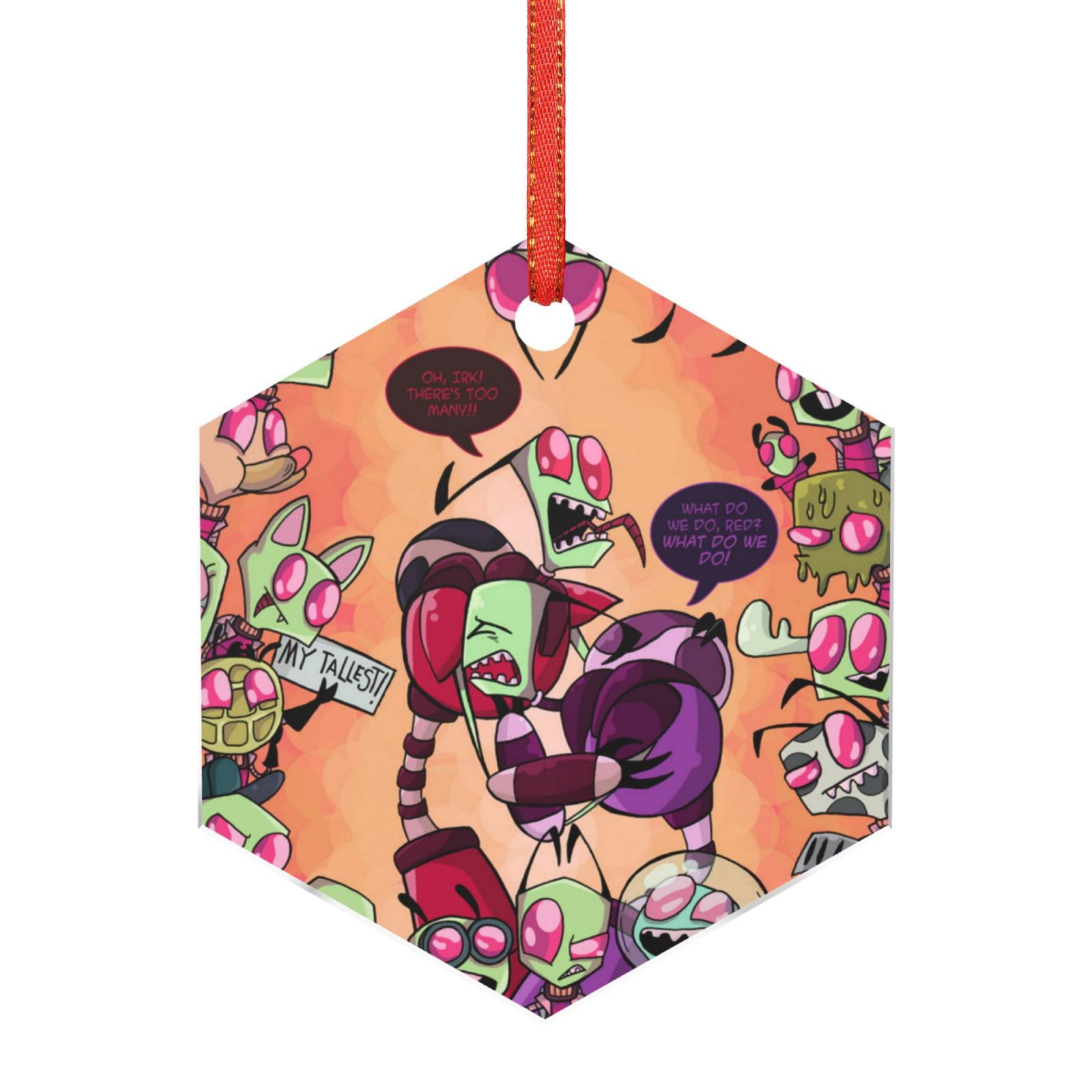 Invader Zim Poster Acrylic Christmas Ornaments Christmas Tree Hanging ...