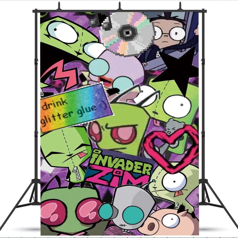 Invader Zim Poster Backdrop Banner Party Supplies Birthday Decorations ...