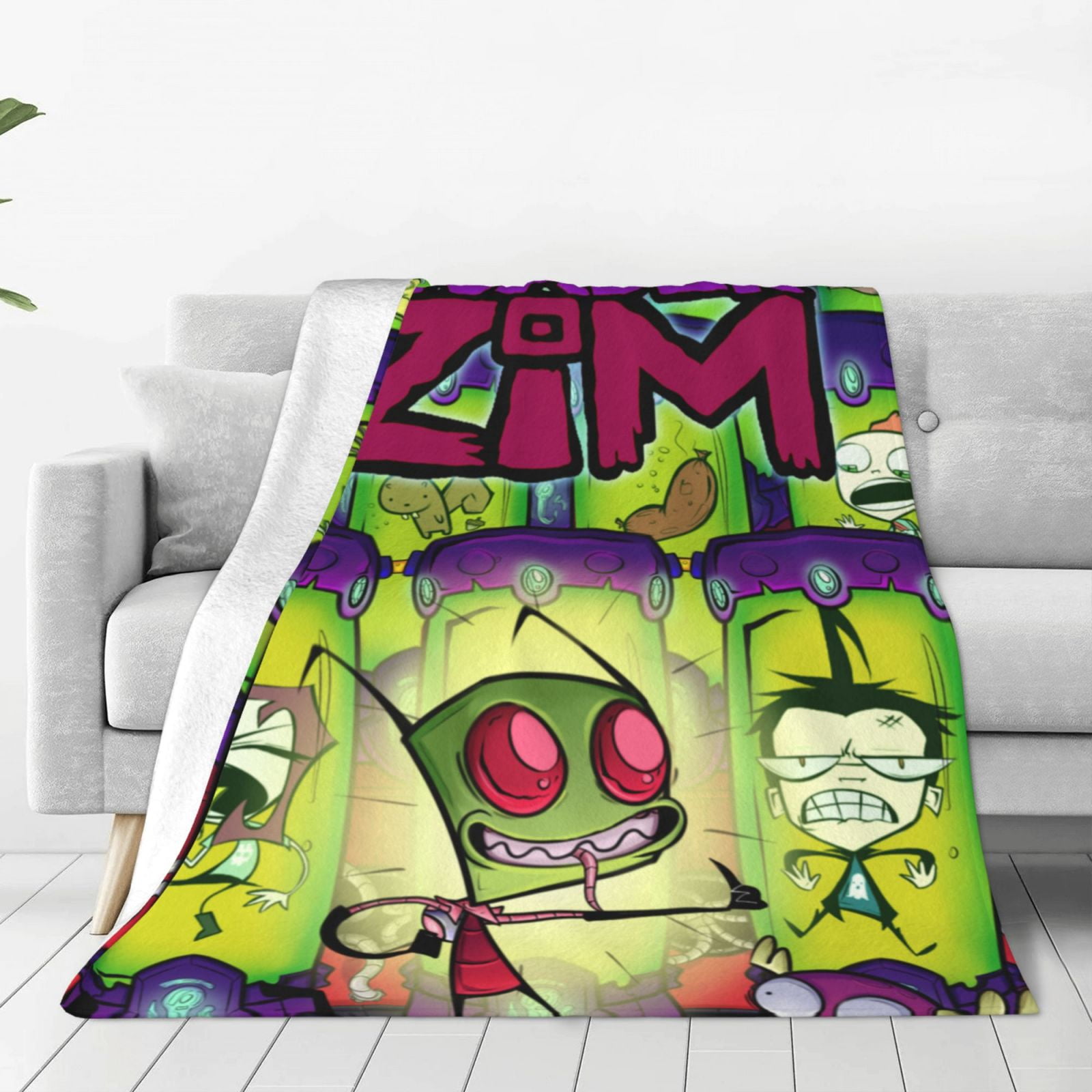 Invader Zim Poster Blanket Flannel Fleece Cozy Fuzzy Soft Throw Blanket ...