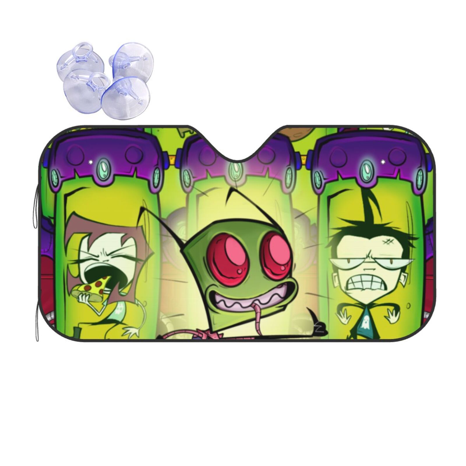 Invader Zim Poster Car Windshield Sunshade Blocks UV Rays&Keeps Vehicle ...