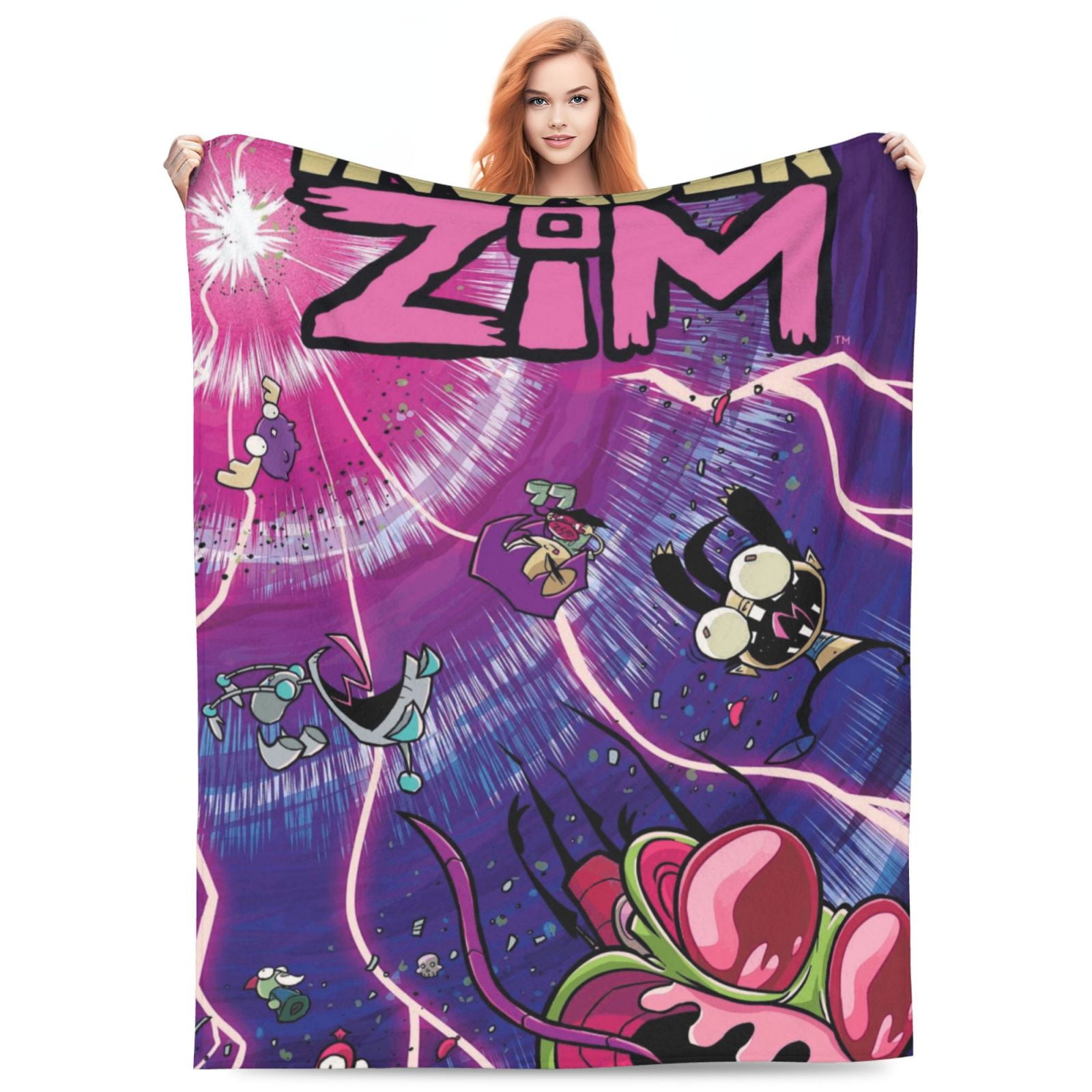 Invader Zim Poster Flannel Blanket Ultra-Soft Micro Fleece Throw ...