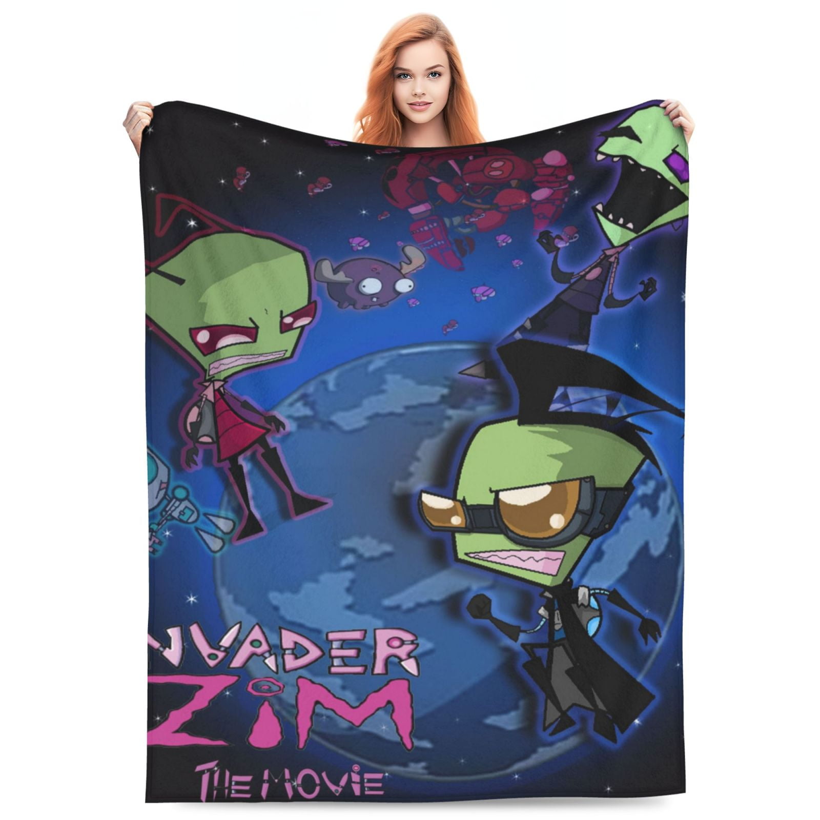 Invader Zim Poster Flannel Blanket Ultra-Soft Micro Fleece Throw ...