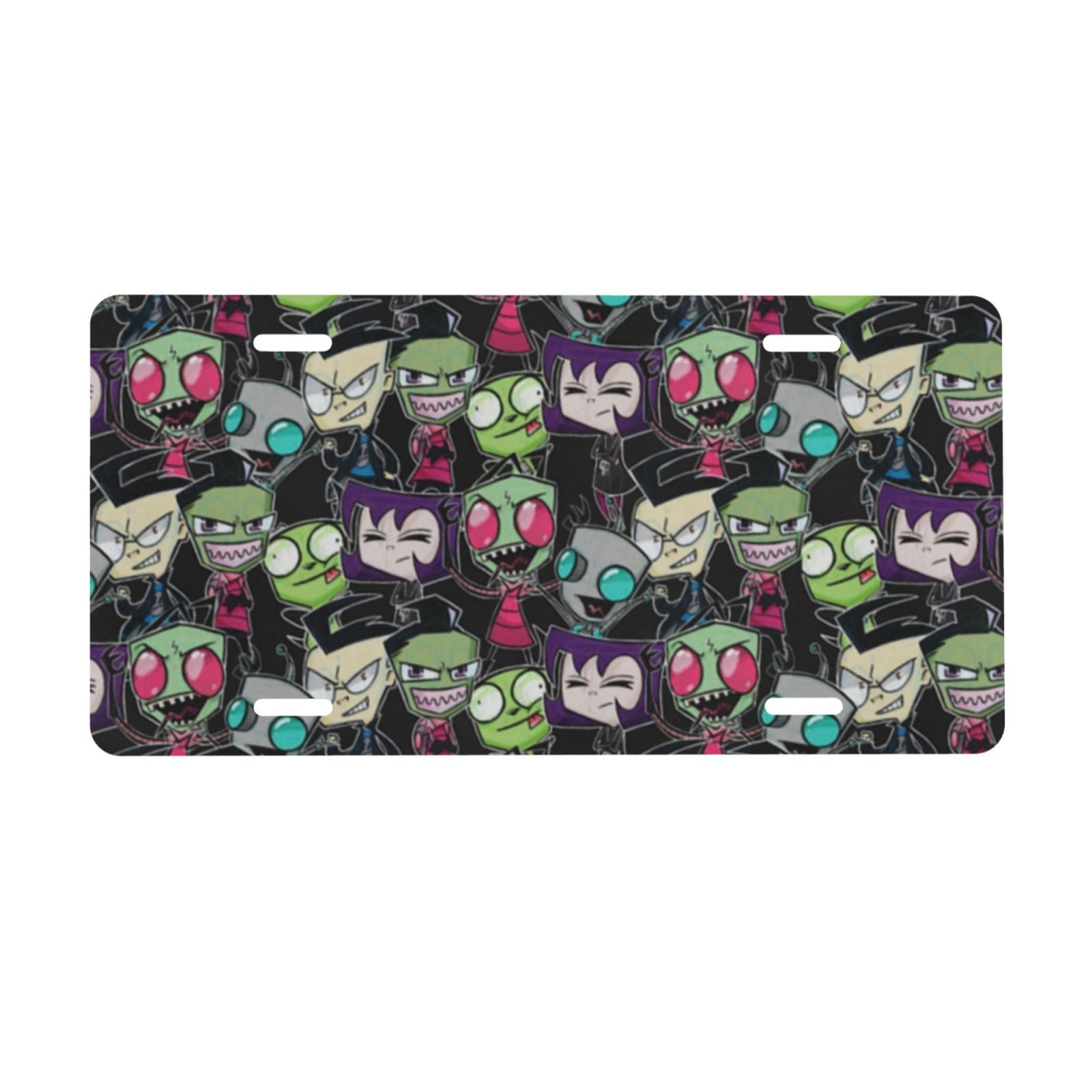 Invader Zim Poster License Plate Cover Aluminum Novelty Vanity Tag ...