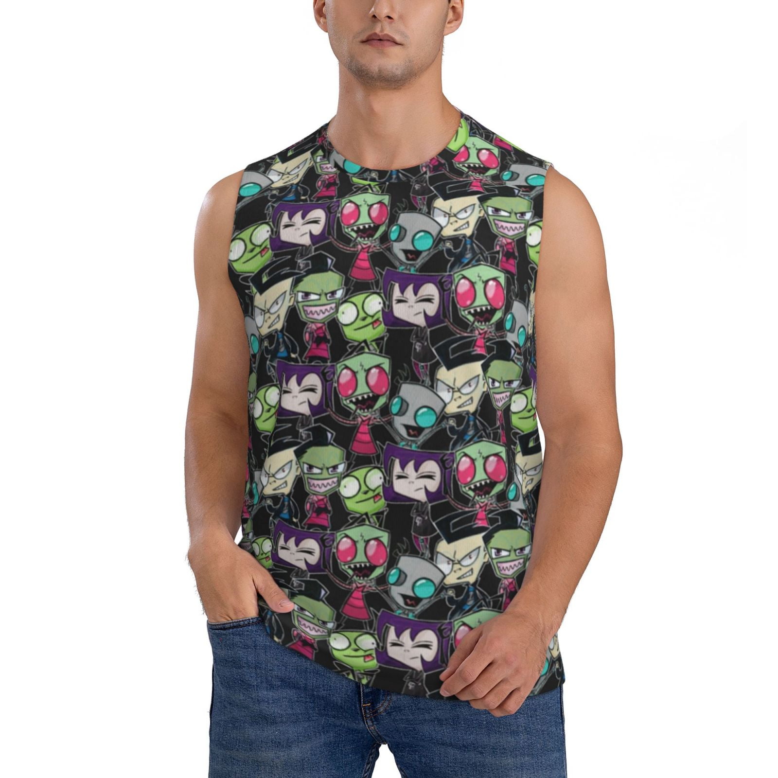 Invader Zim Poster Men's Tank Top Lightweight Summer Sleeveless Tee ...