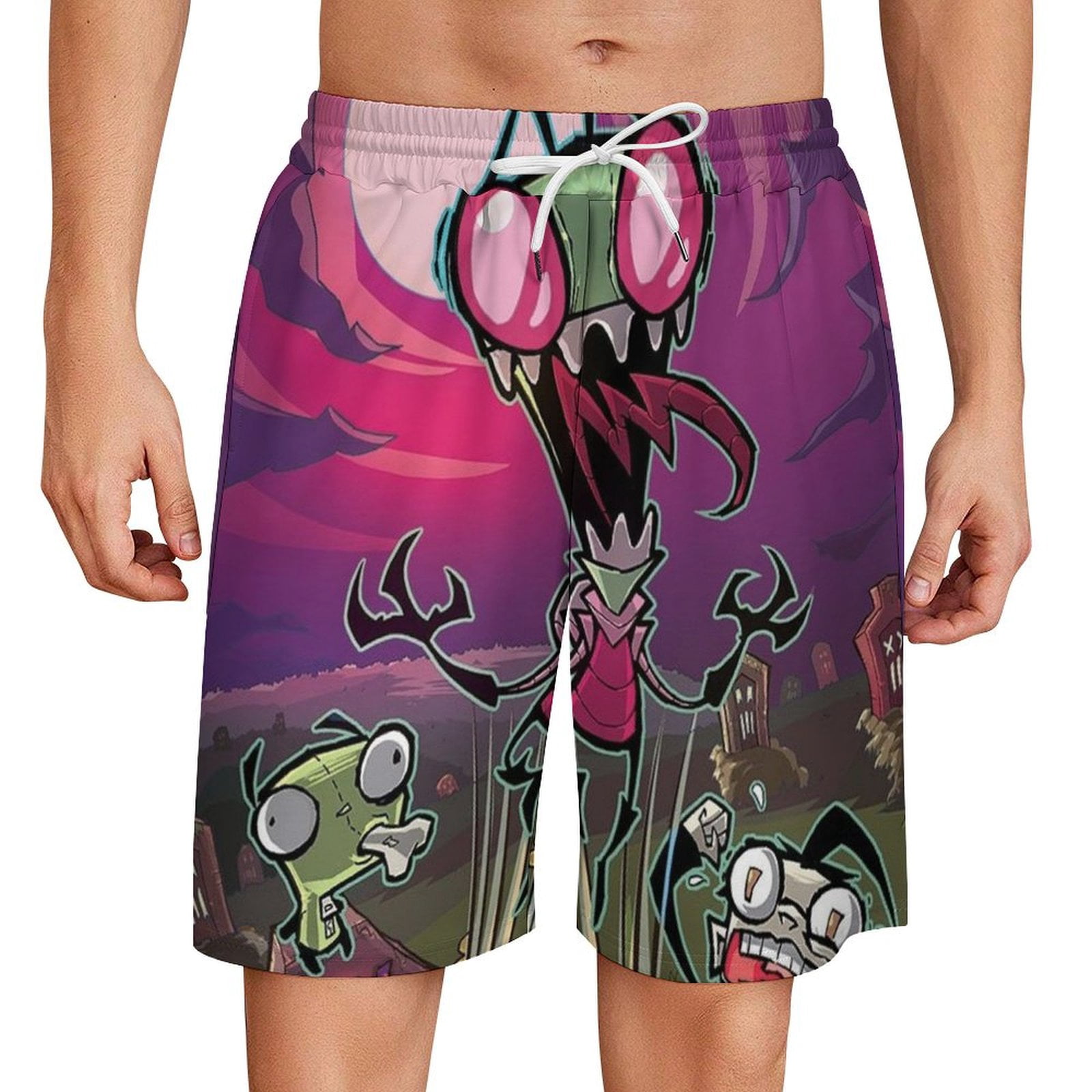 Invader Zim Poster Short Sweatpants Summer Daily Cozy Lounge Shorts 3D ...