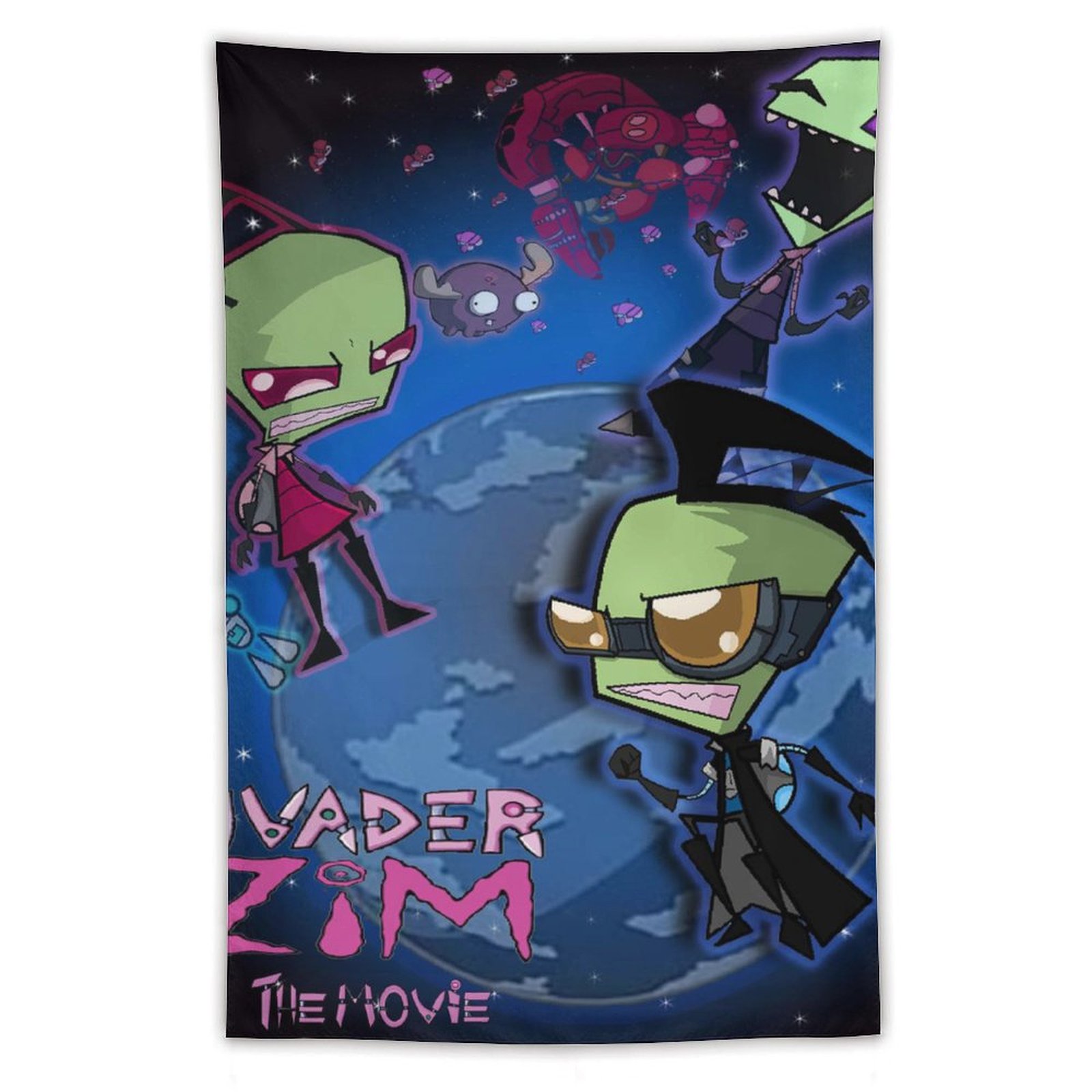Invader Zim Poster Tapestry Luxury Wall Hanging Tapestries Decoration ...