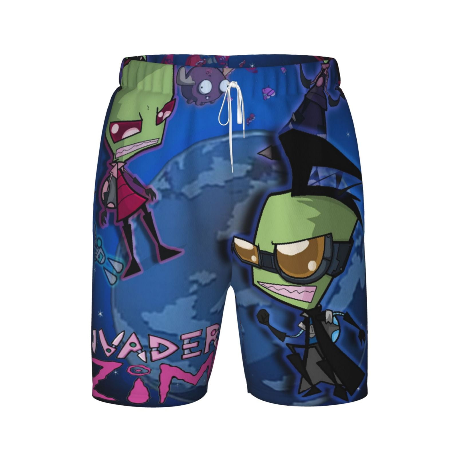 Invader Zim Poster Teen Swim Trunks Summer Beach Board Shorts Double ...
