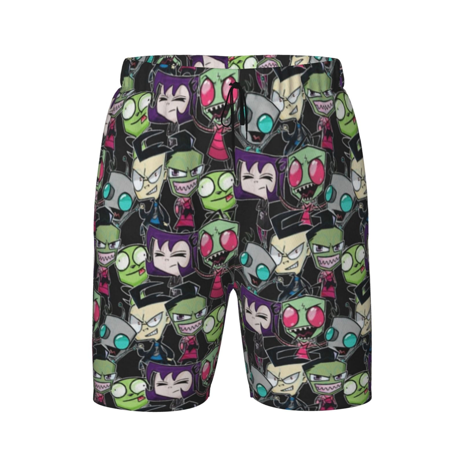 Invader Zim Poster Teen Swim Trunks Summer Beach Board Shorts Double ...