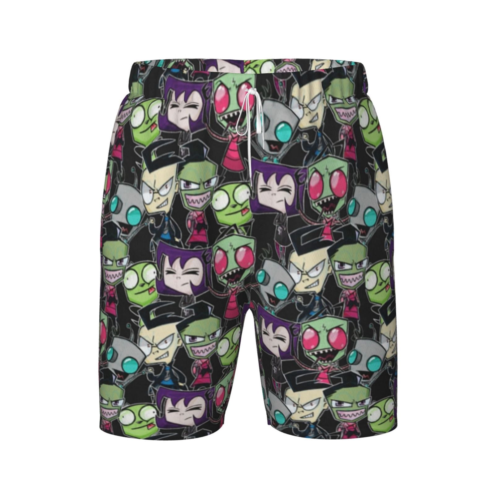 Invader Zim Poster Teen Swim Trunks Summer Beach Board Shorts Double ...