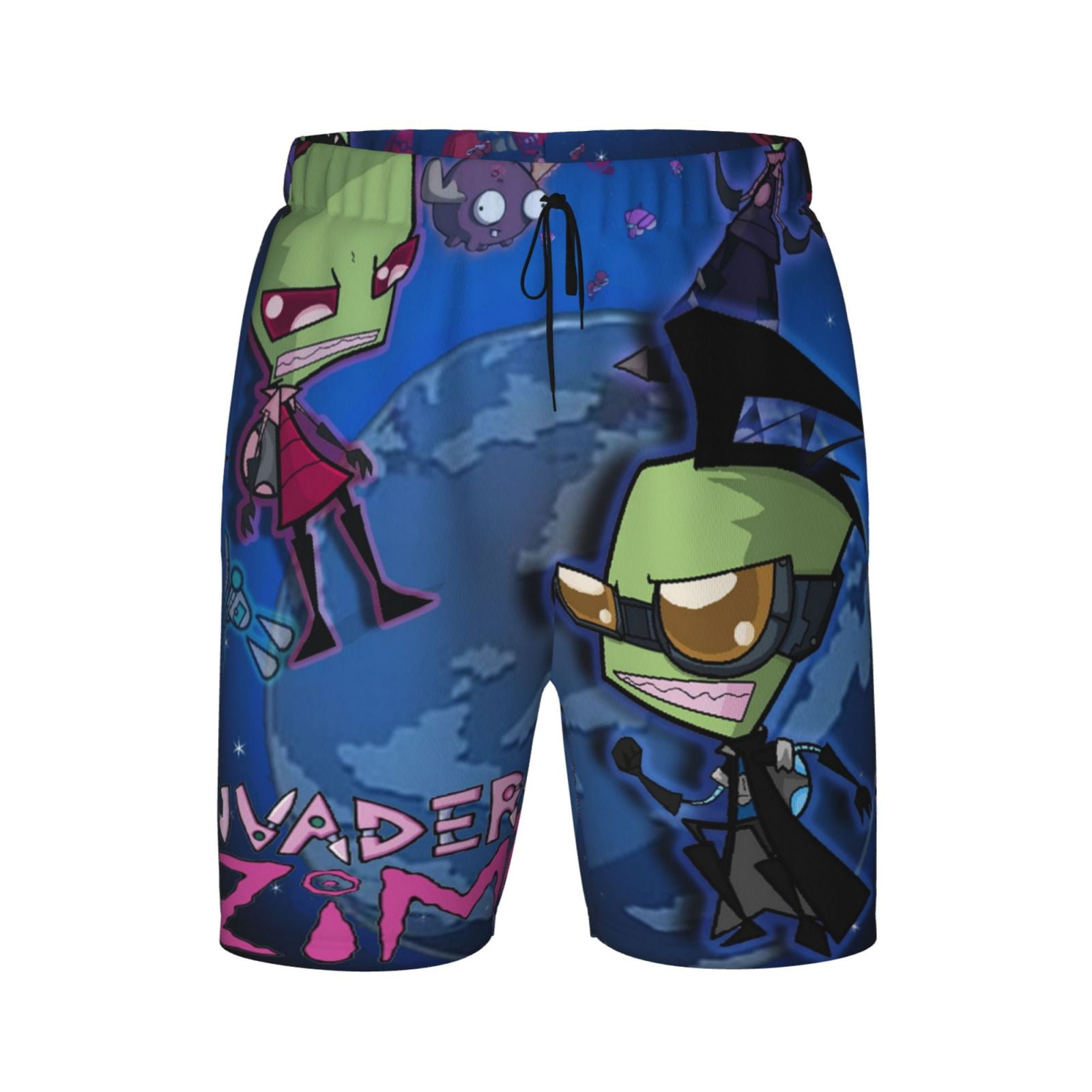 Invader Zim Poster Teen Swim Trunks Summer Beach Board Shorts Double ...
