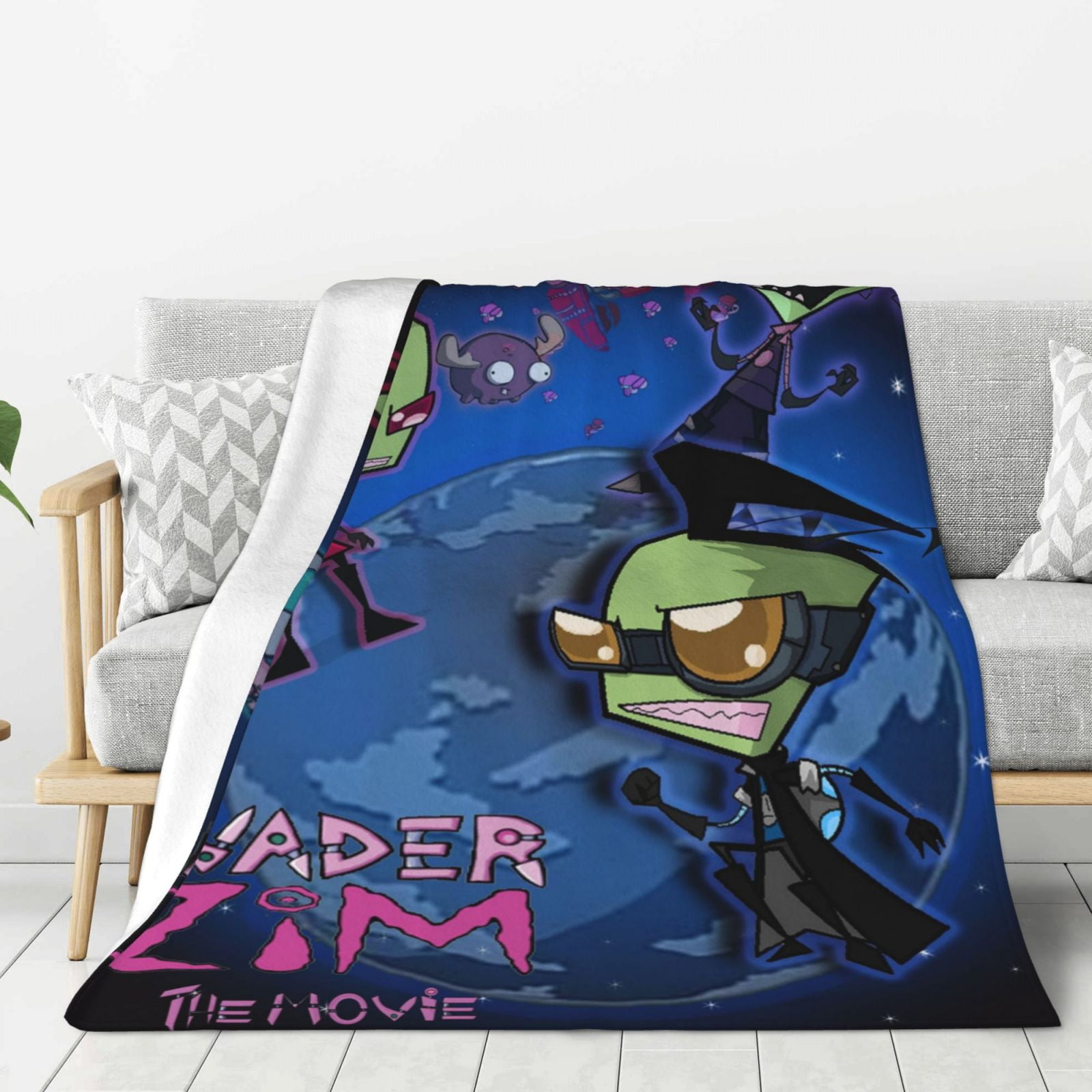 Invader Zim Poster Thick Blanket Cozy Soft Fuzzy Anti-pilling Flannel ...