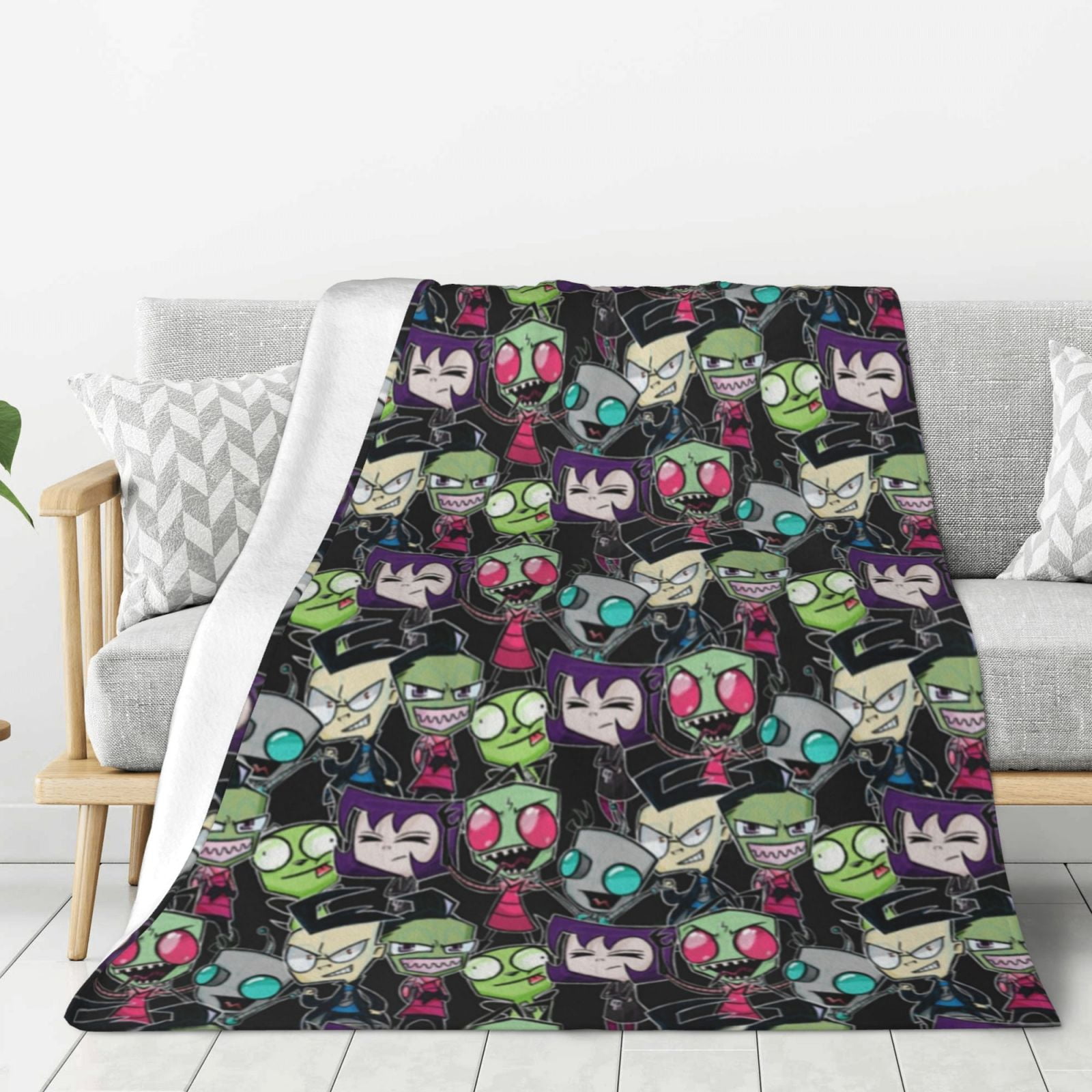 Invader Zim Poster Thick Blanket Cozy Soft Fuzzy Anti-pilling Flannel ...