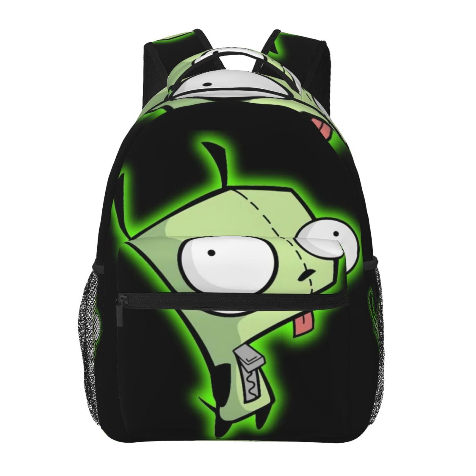 Invader Zim Print Cartoon Laptop Backpack, Multifunction Casual Daypack ...