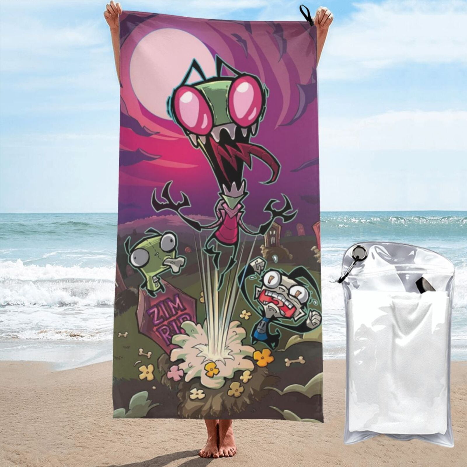 Invader Zim Quick Dry Bath Towel Lightweight Soft Absorbent Beach Towel ...