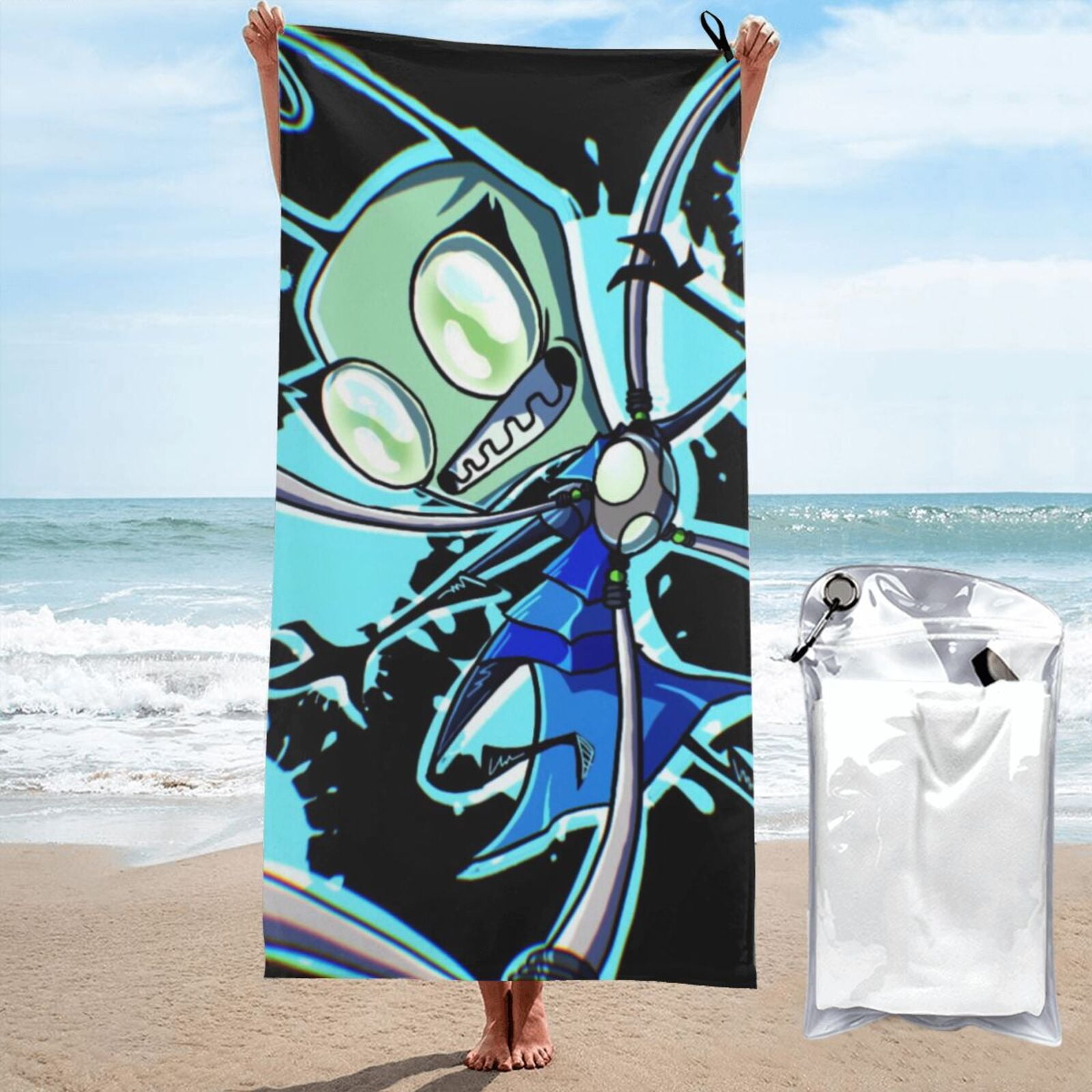 Invader Zim Quick Dry Bath Towel Lightweight Soft Absorbent Beach Towel ...