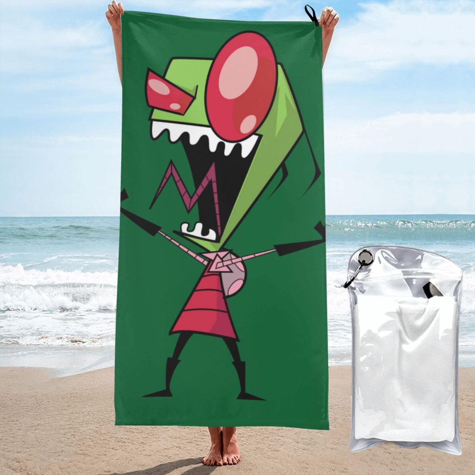Invader Zim Quick Dry Bath Towel Lightweight Soft Absorbent Beach Towel ...