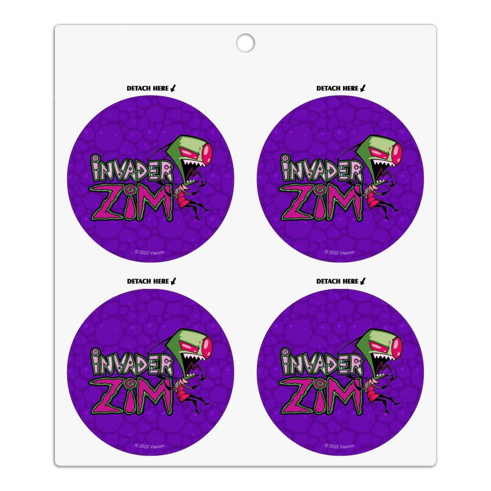 Invader Zim Refrigerator Fridge Locker Vinyl Circle Magnet Set ...