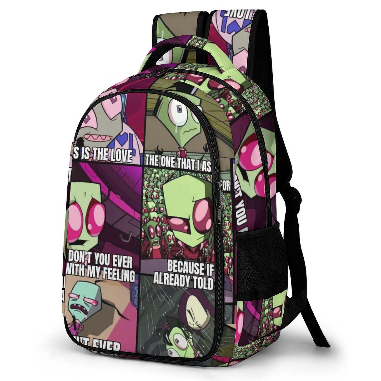 Invader Zim School Bag Laptop Backpack Bookbag Satchel Multipurpose ...