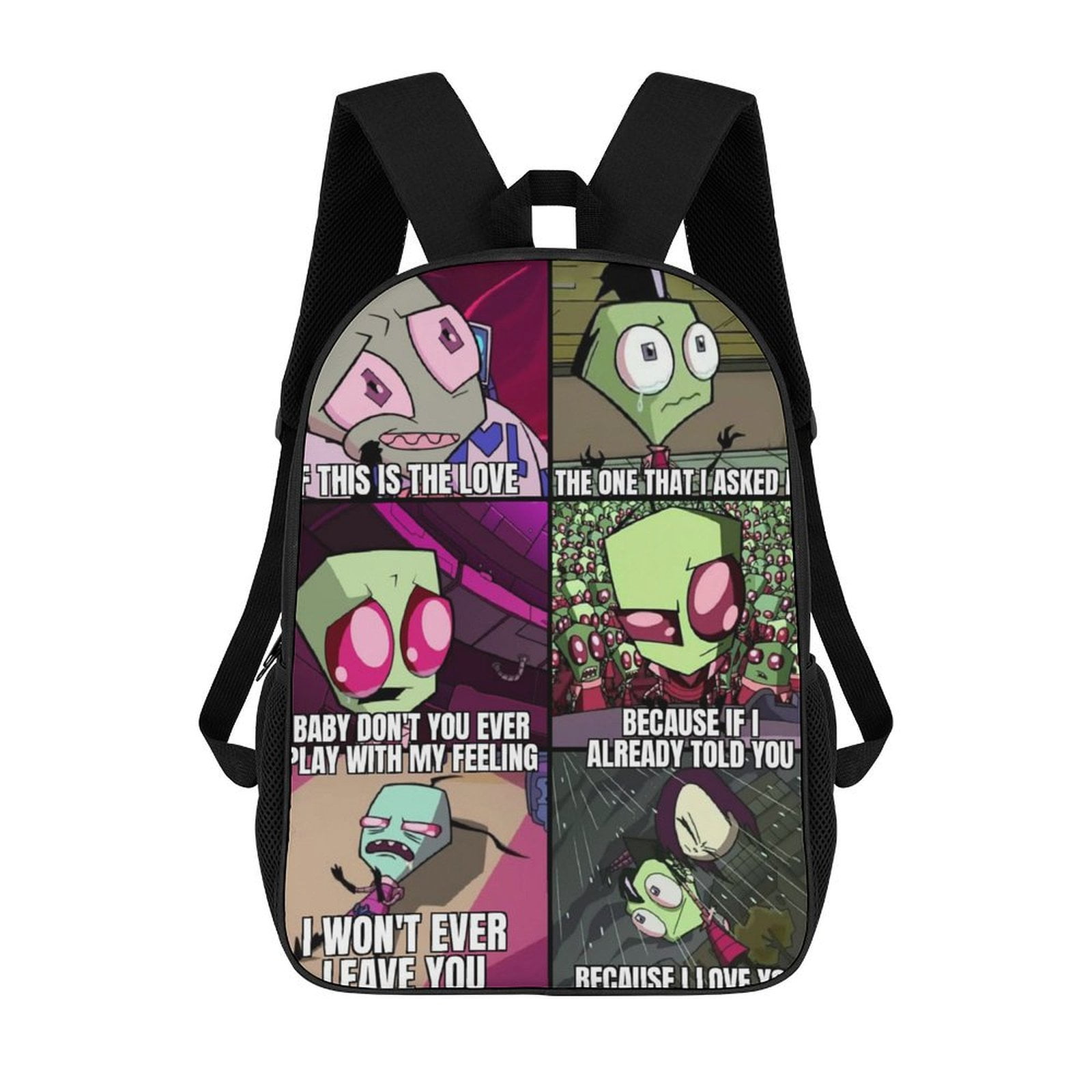 Invader Zim School Bag Laptop Backpack Casual Shoulders Daypack Bookbag ...