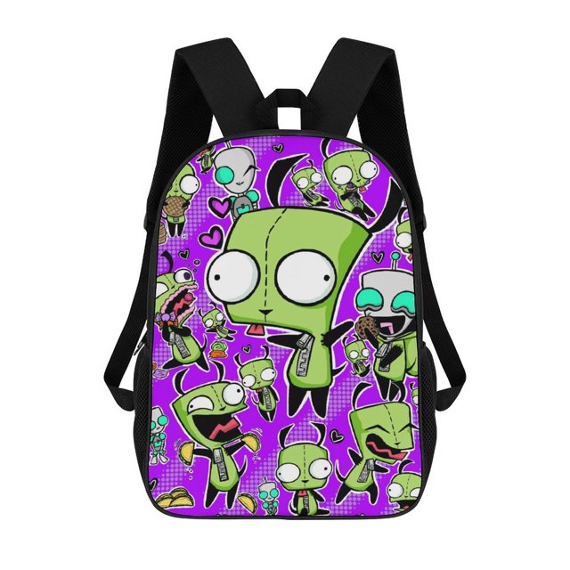 Invader Zim School Bag Laptop Backpack Casual Shoulders Daypack Bookbag ...