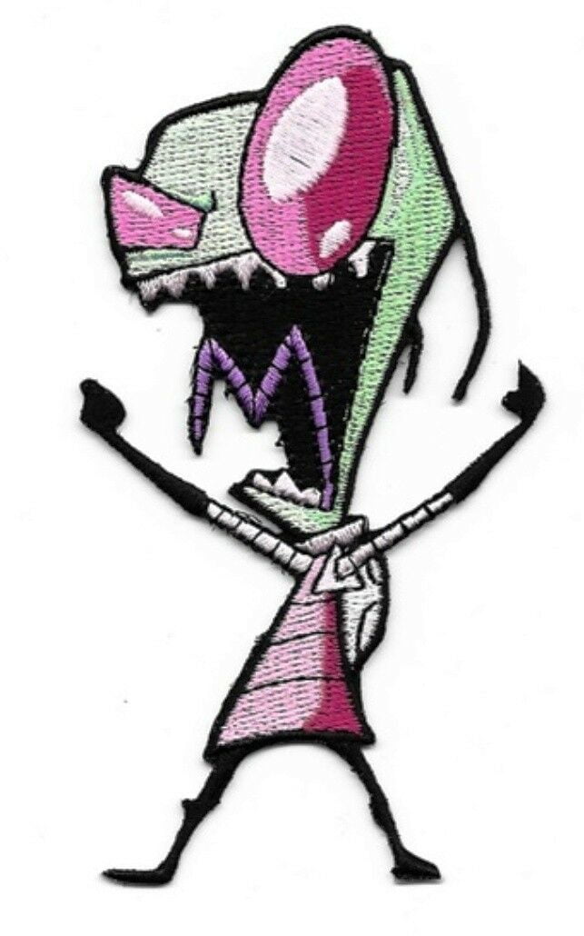 Invader Zim Screaming Zim 4 1/4" Tall Embroidered Patch - Walmart.com
