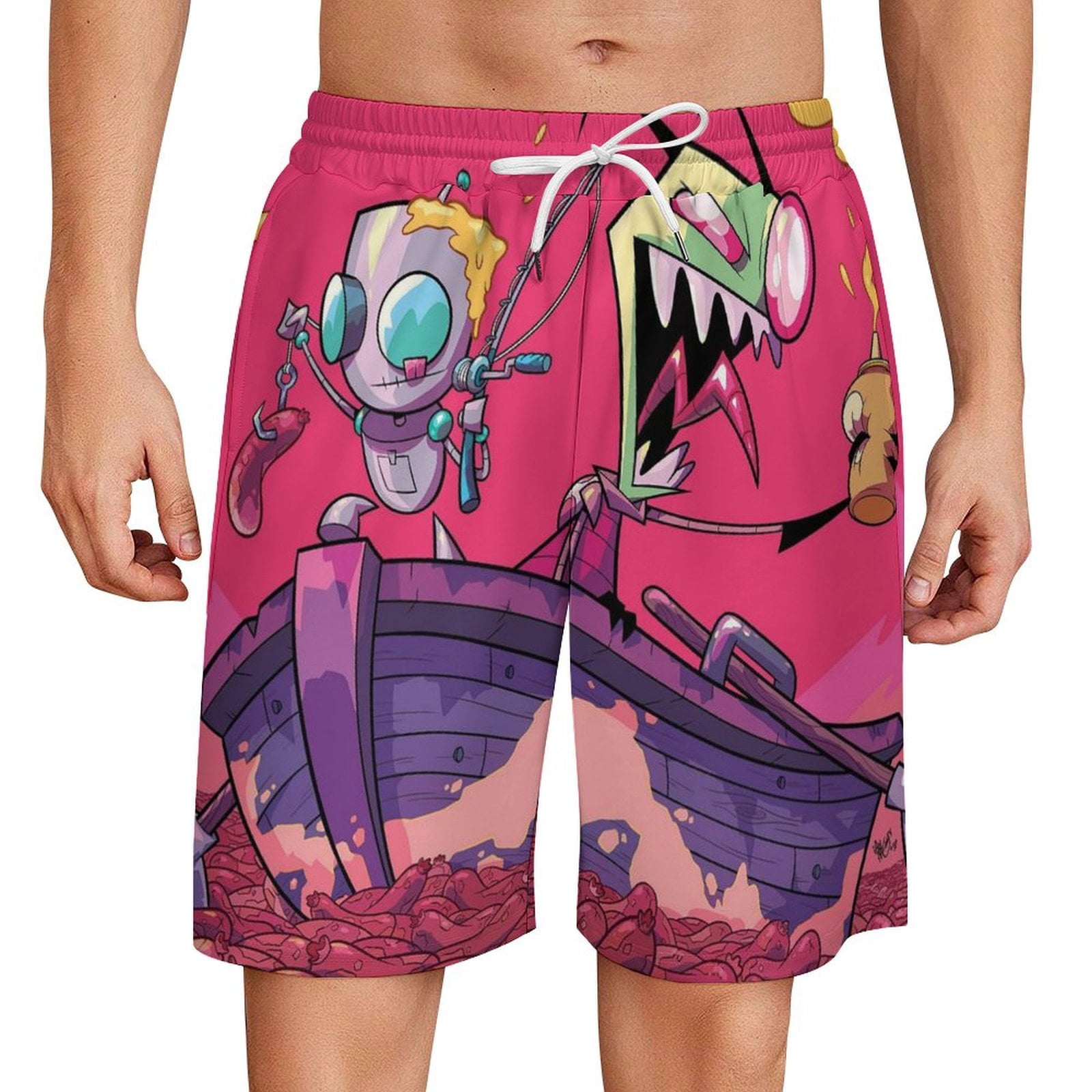 Invader Zim Short Sweatpants Summer Daily Cozy Lounge Shorts 3D Printed ...