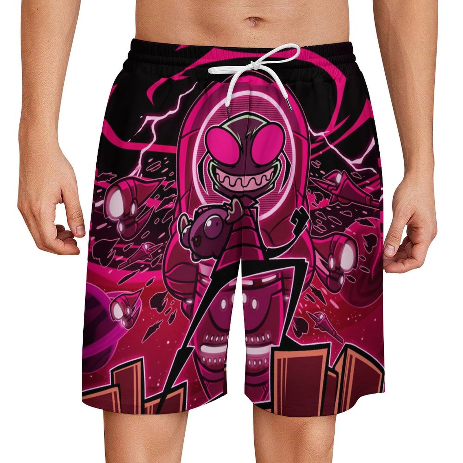 Invader Zim Short Sweatpants Summer Daily Cozy Lounge Shorts 3D Printed ...