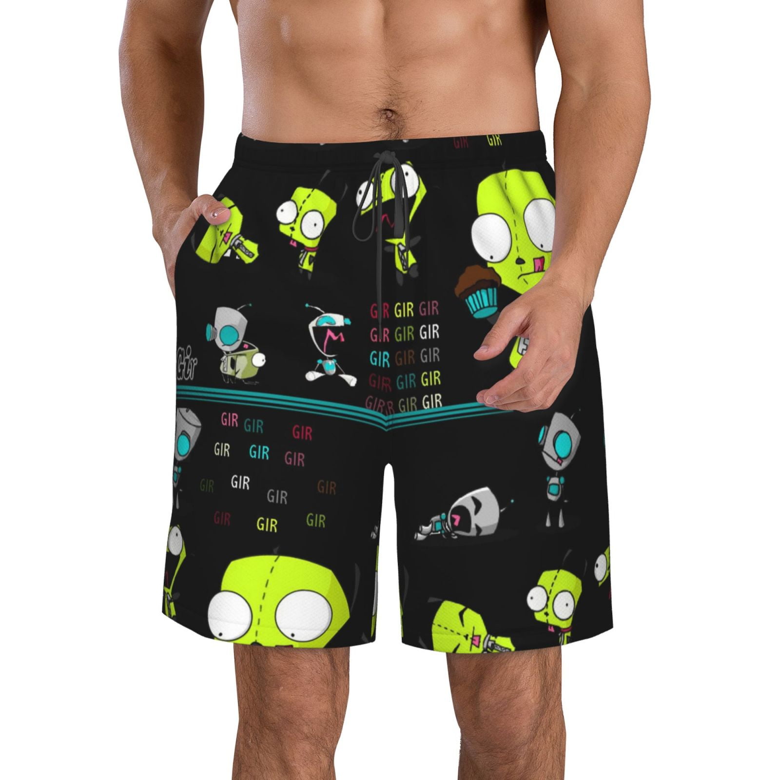 Invader Zim Show Planet Men's Beach Shorts Swim Trunks Casual Quick Dry ...